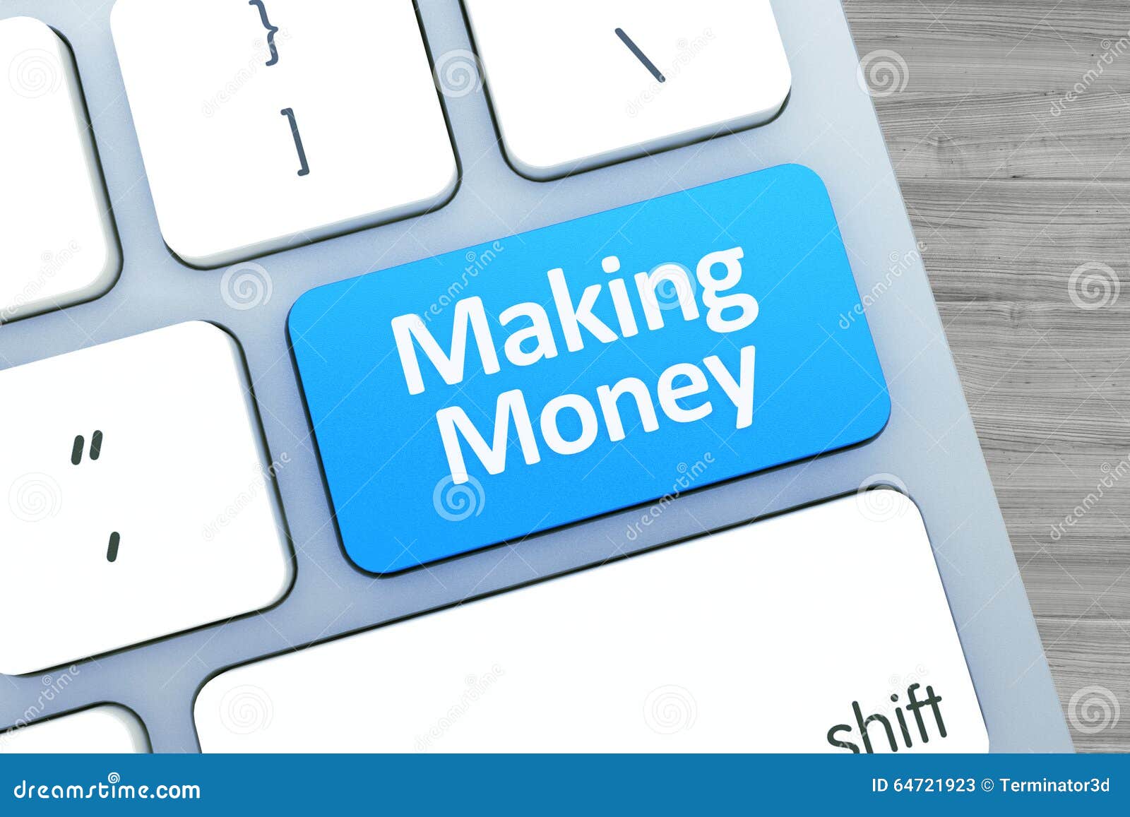 Making Money Text on a Button on Modern Computer Keyboard. Top V Stock ...