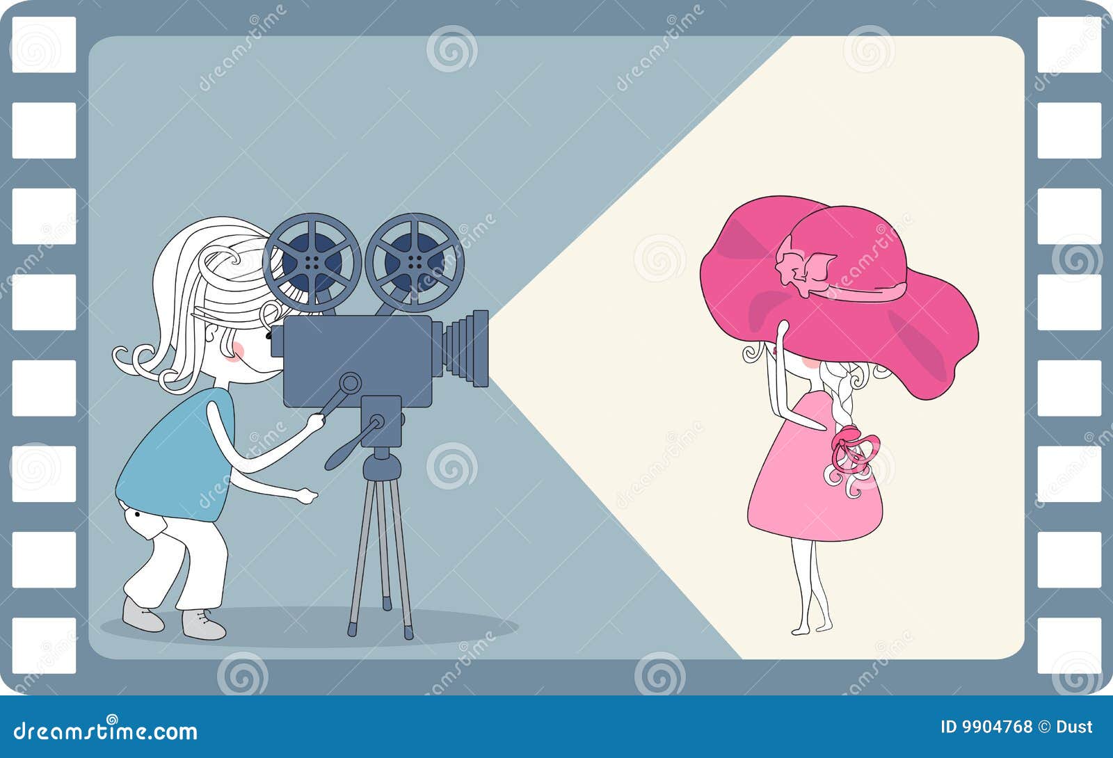 Making movie stock illustration. Illustration of scene - 9904768