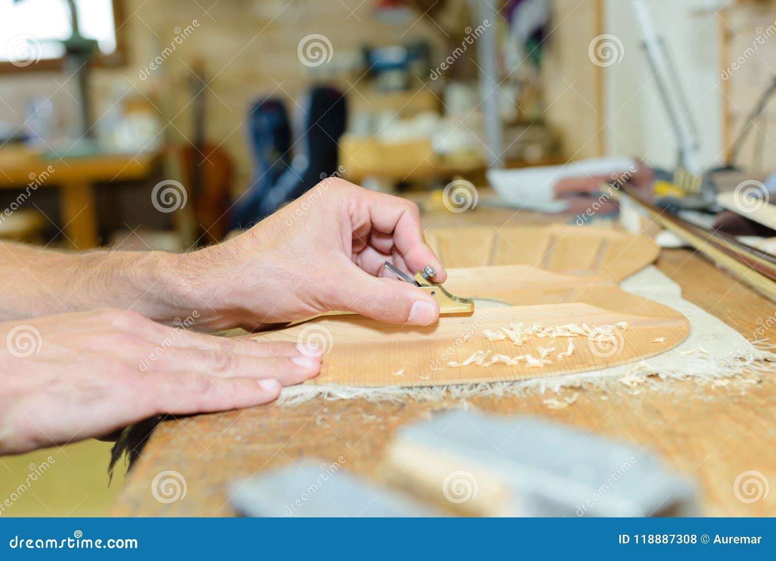 Making a Musical Instrument Stock Photo - Image of precise, music ...