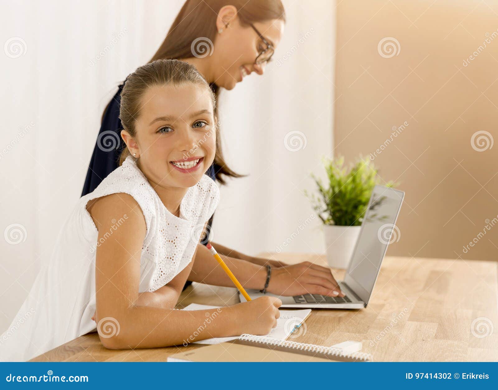 Making my homework stock photo. Image of internet, laptop - 97414302