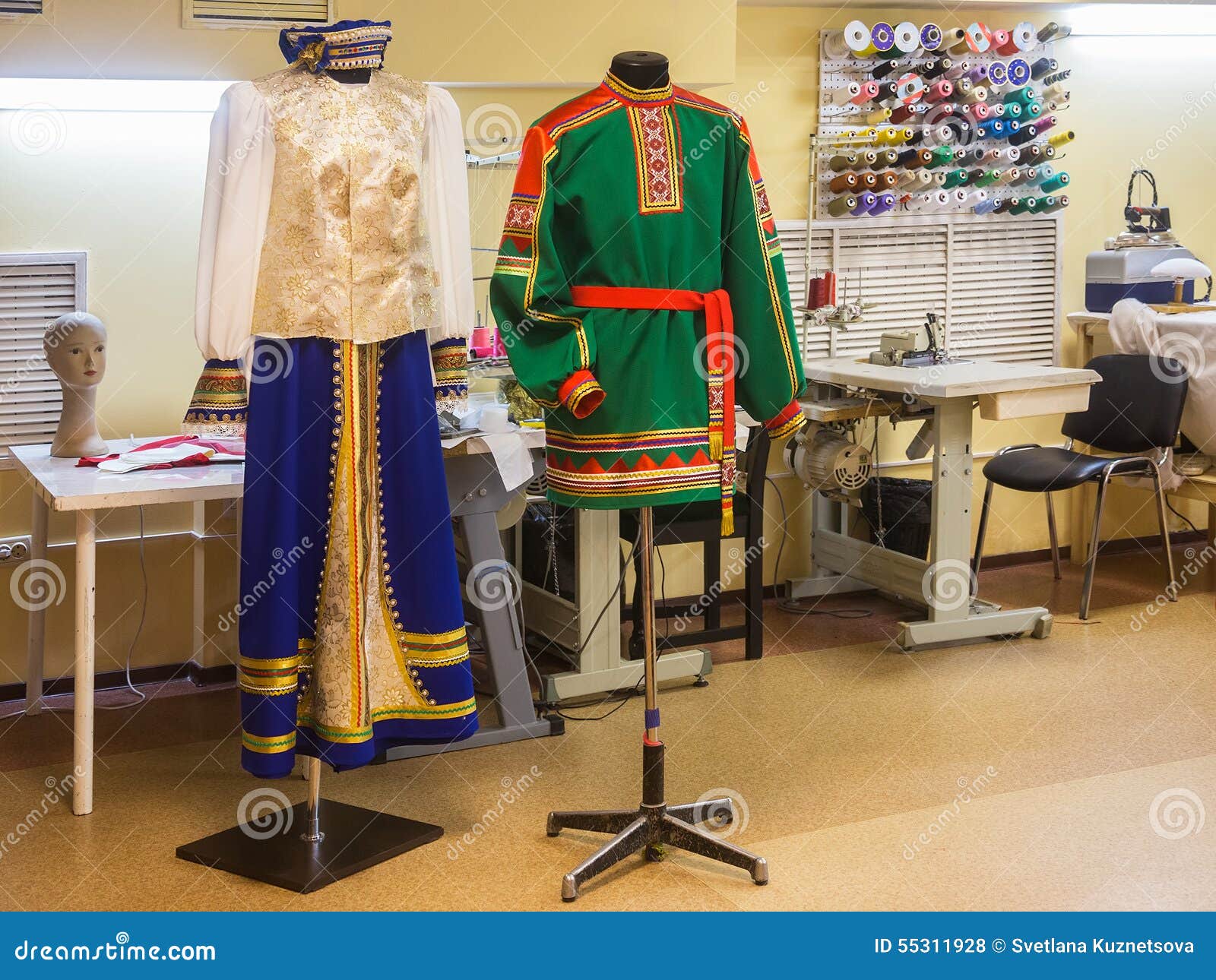 Making national costumes stock photo. Image of studio - 55311928