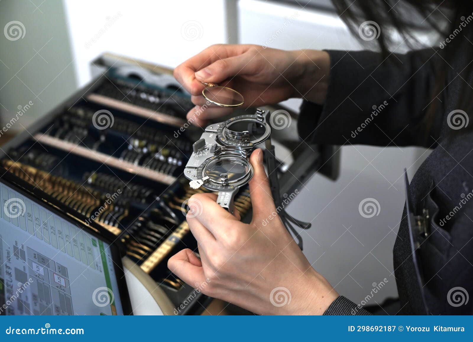 Making new glasses stock image. Image of intraocular - 298692187