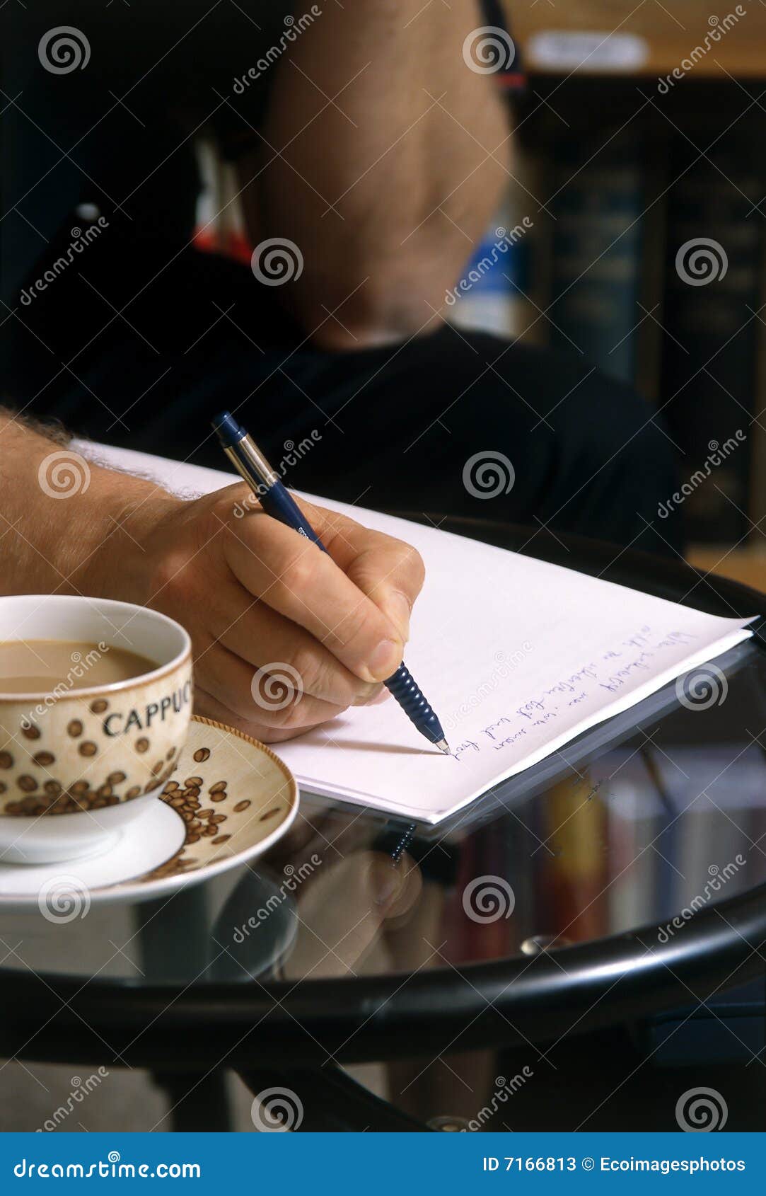 Making notes stock image. Image of glass, notepad, office - 7166813