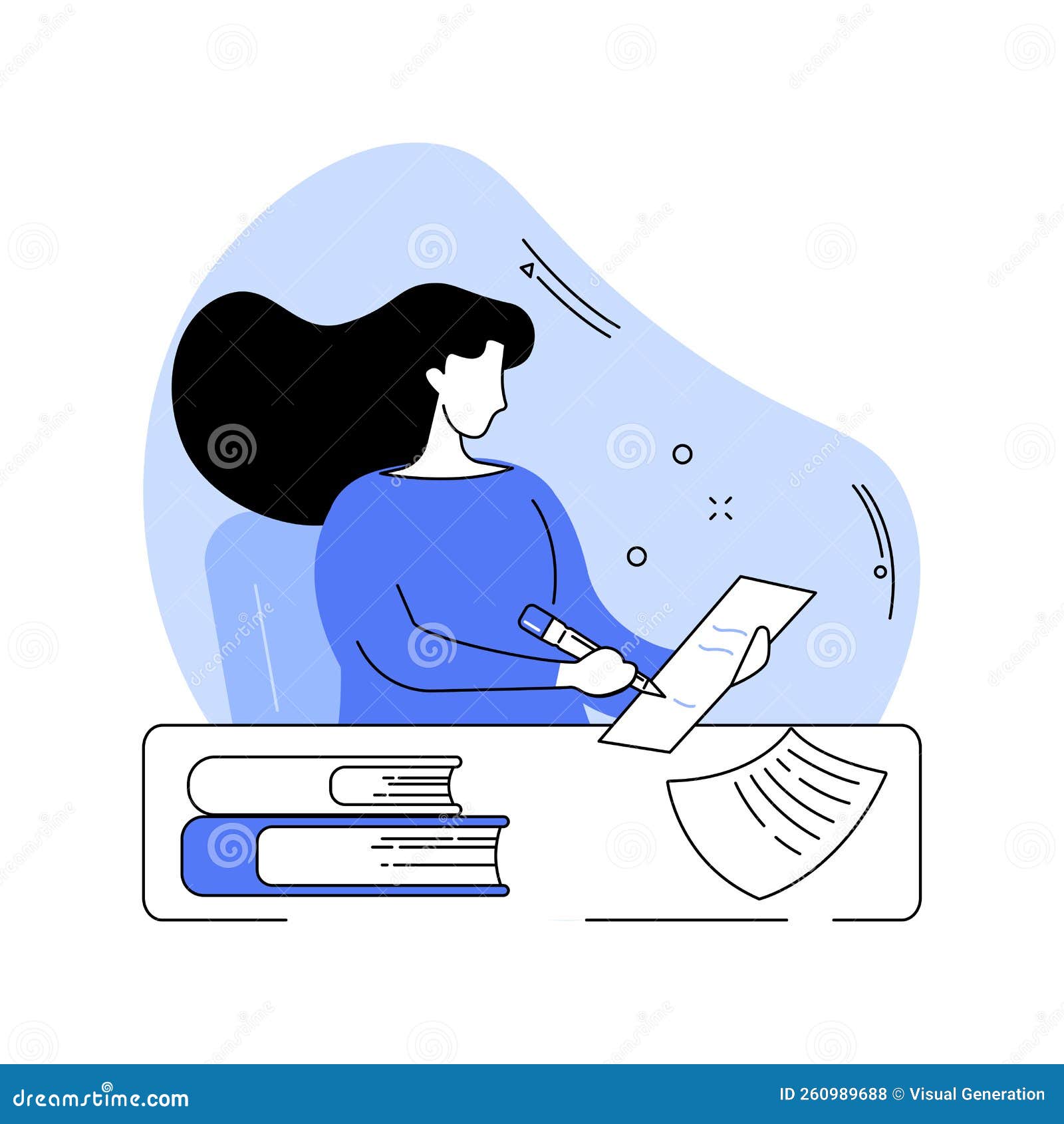 Making Notes Isolated Cartoon Vector Illustrations. Stock Vector ...