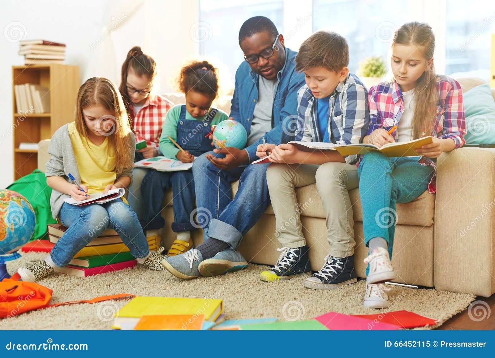 Making notes stock image. Image of lesson, writing, group - 66452115