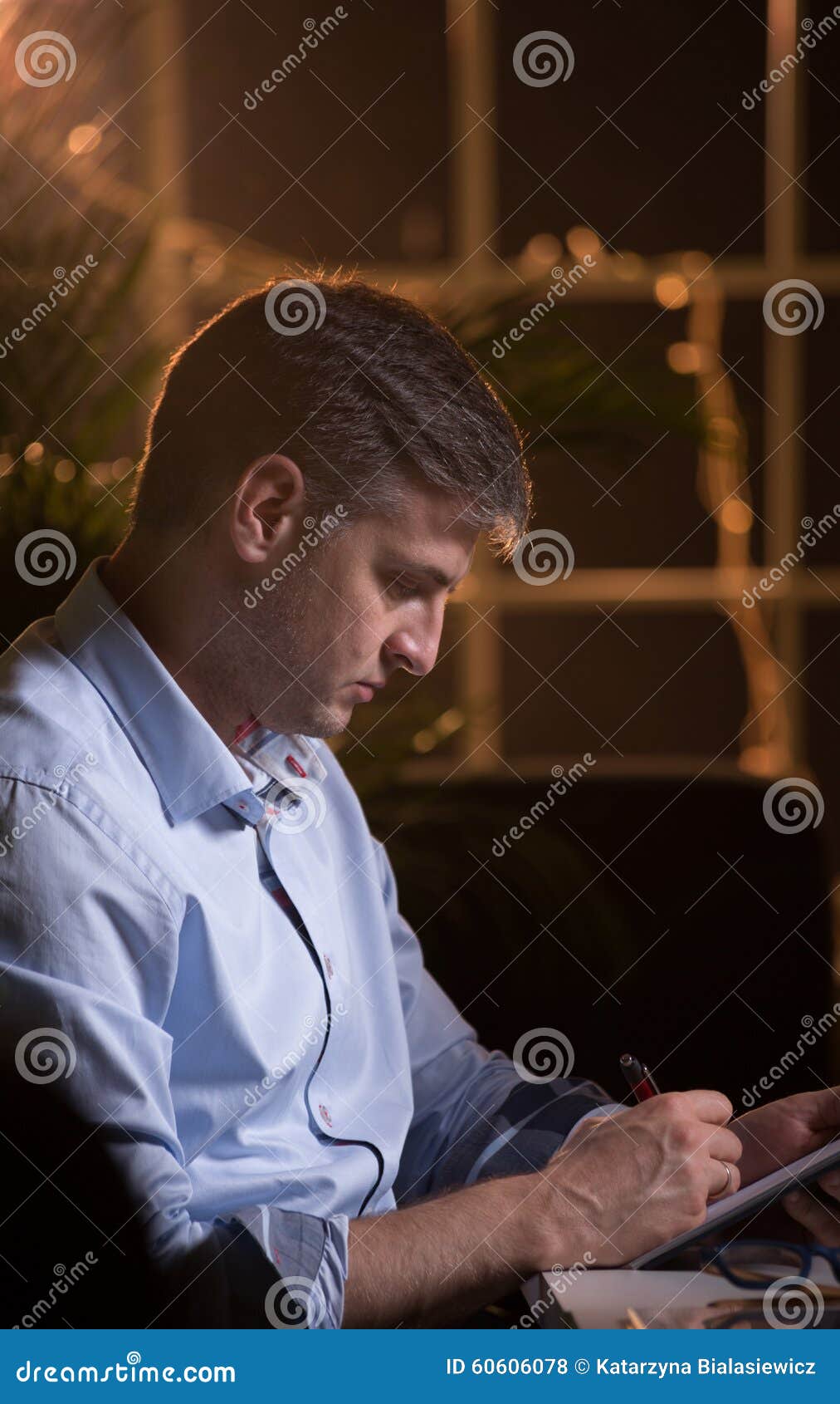 Making the notes stock photo. Image of boss, business - 60606078