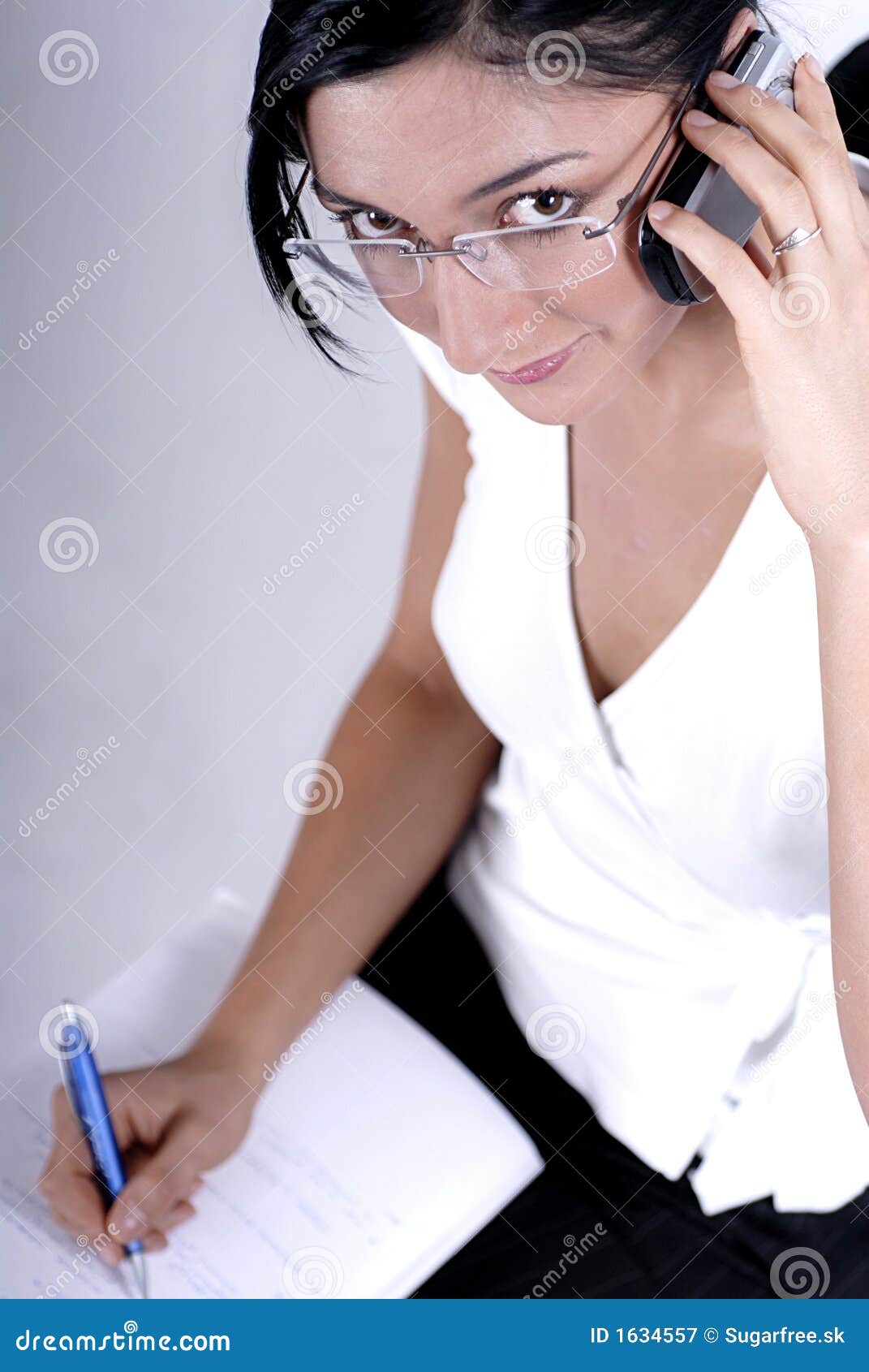 Making a Notes from Phone Call Stock Image - Image of notes, facts: 1634557