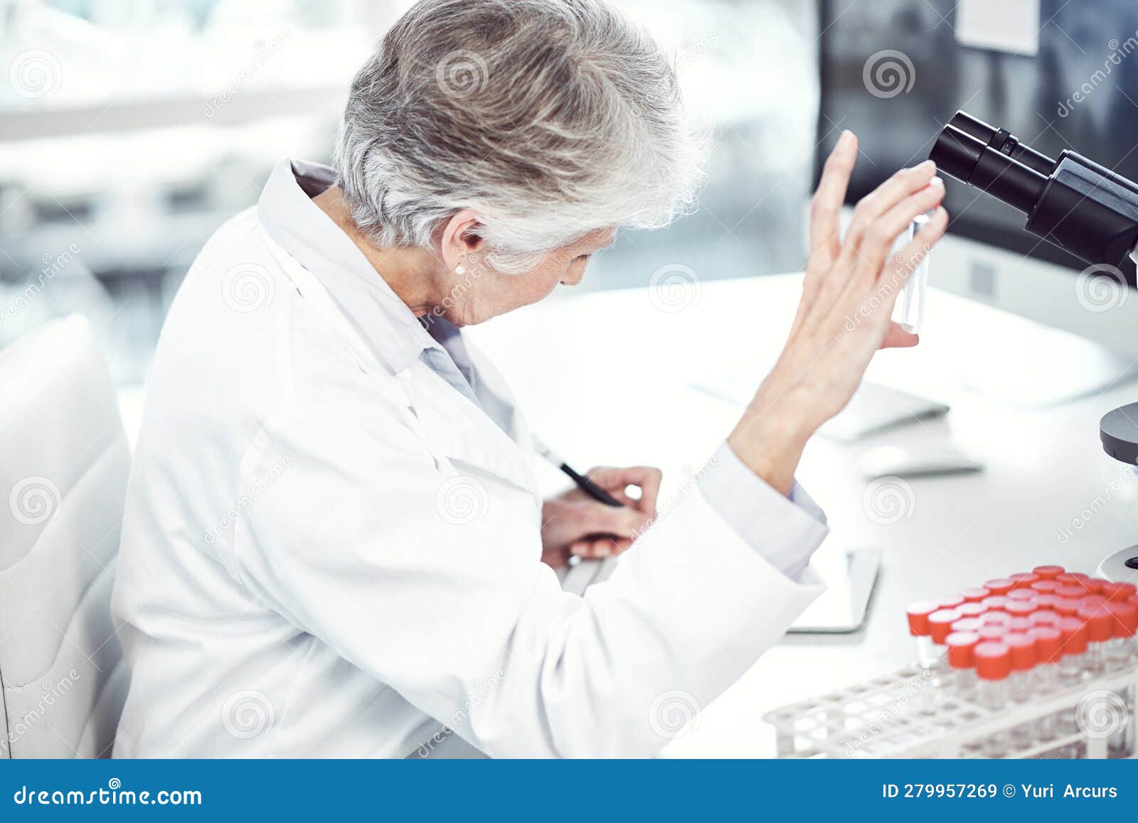Making Notes on the Progress of the Vile. a Focused Elderly Female ...