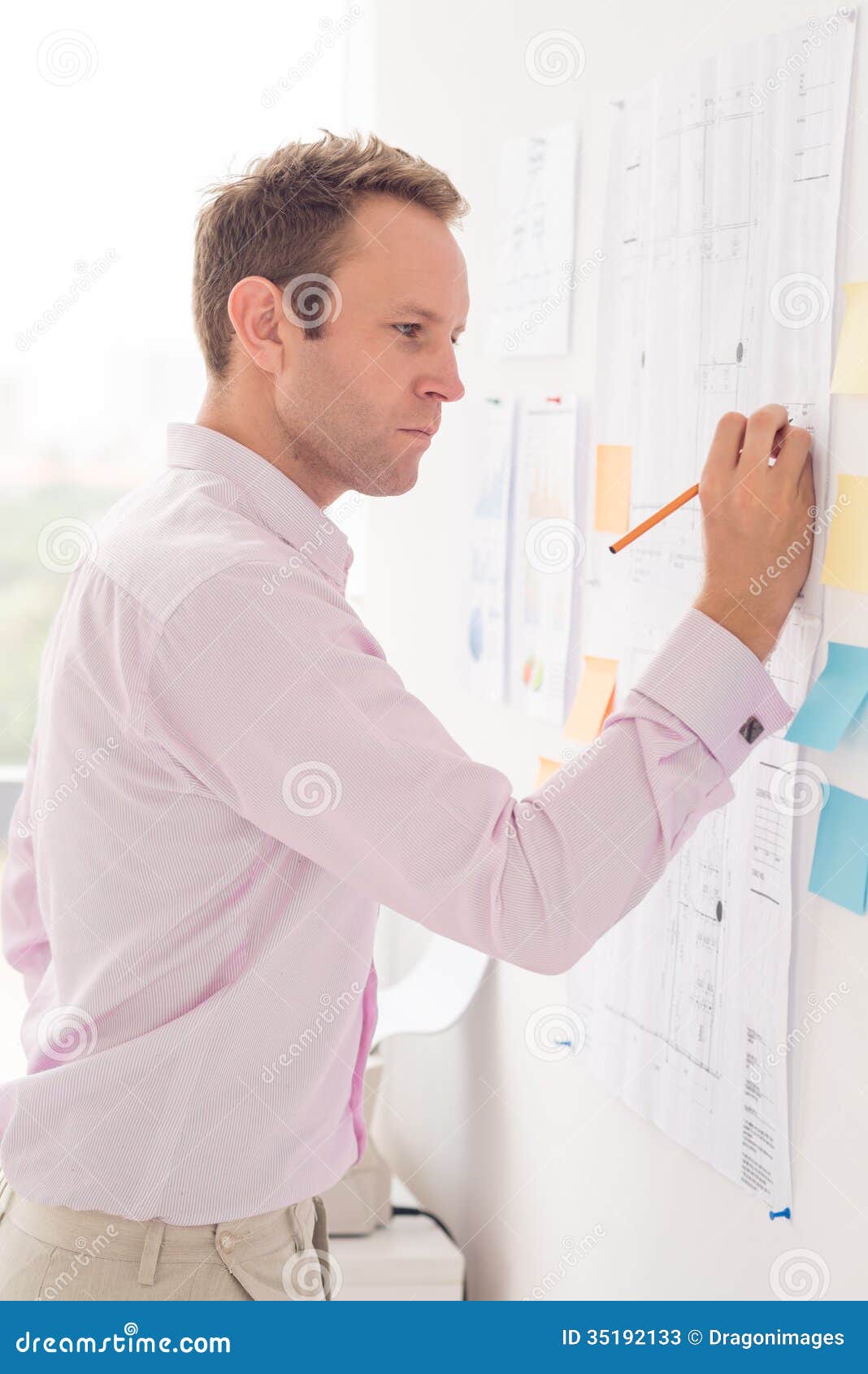 Making notes stock image. Image of inside, executive - 35192133
