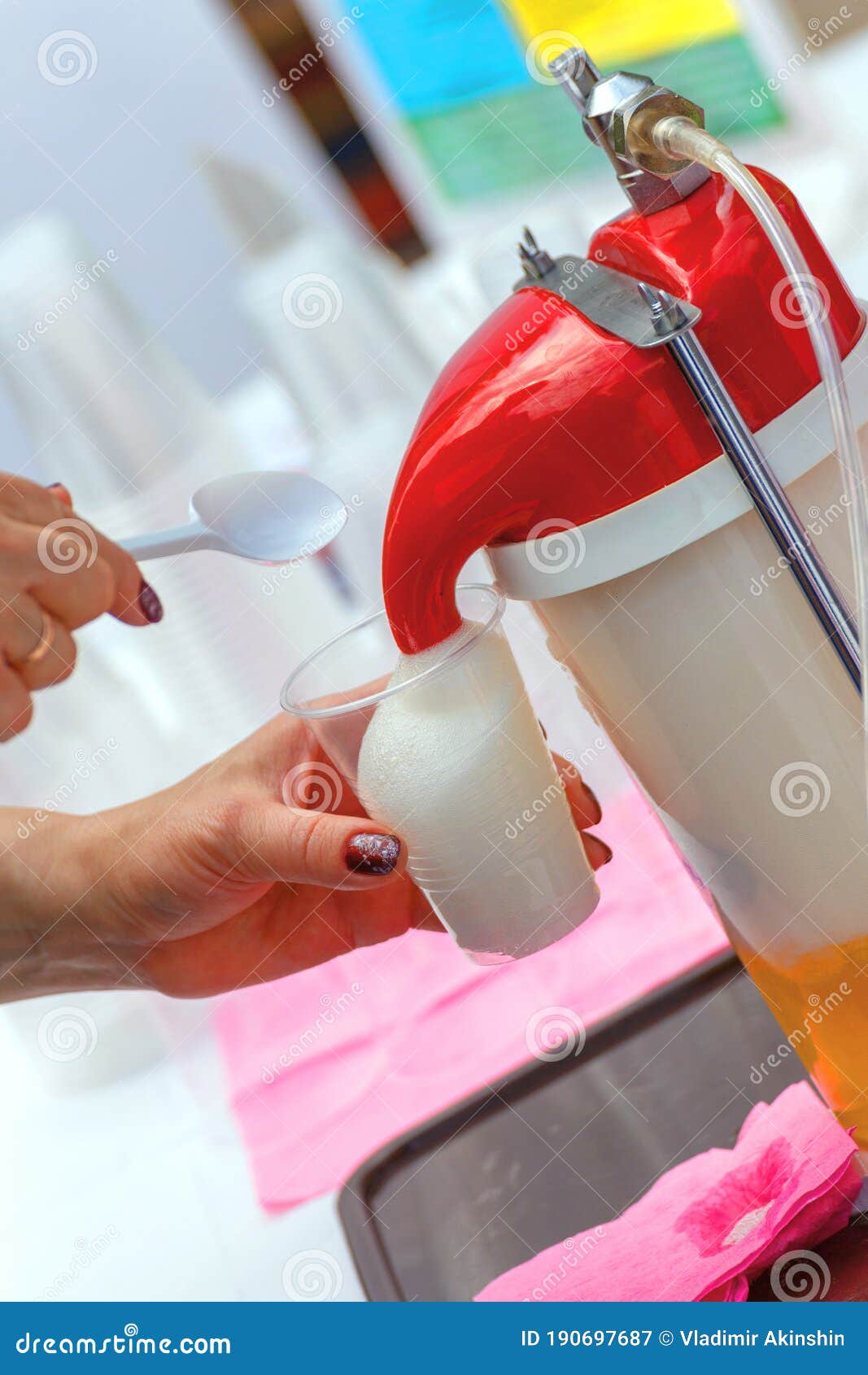 Oxygen Cocktail - an Oxygenated Drink that Forms a Foamy `cap Stock ...