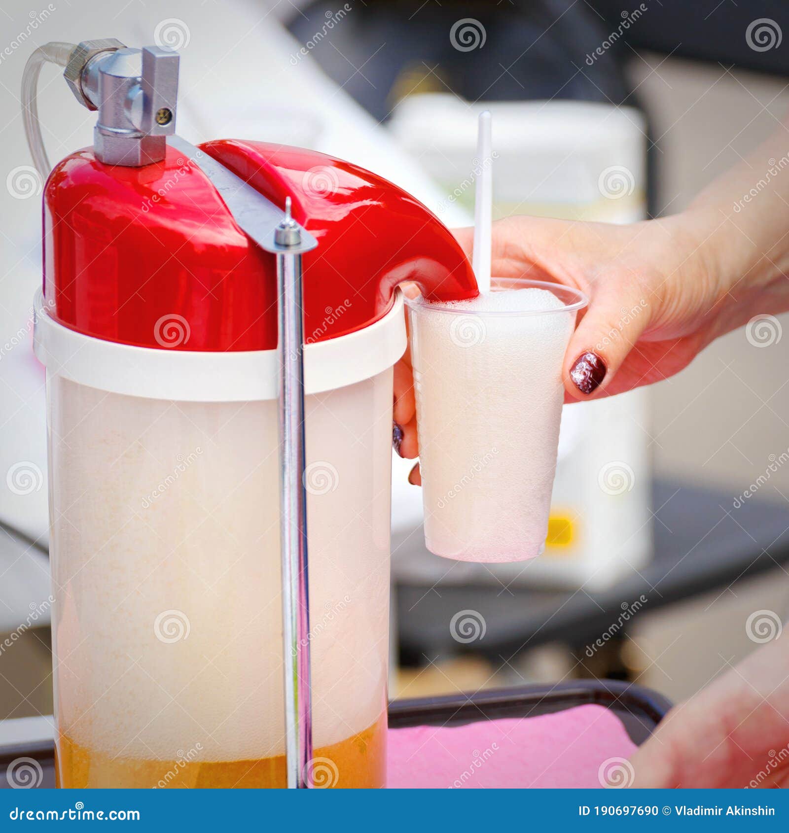 Oxygen Cocktail - an Oxygenated Drink that Forms a Foamy `cap Stock ...