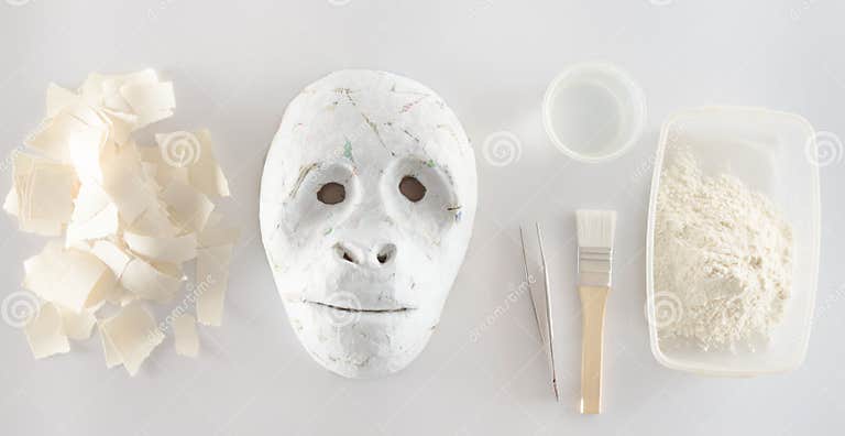 Making paper mache stock image. Image of process, craft - 65237505