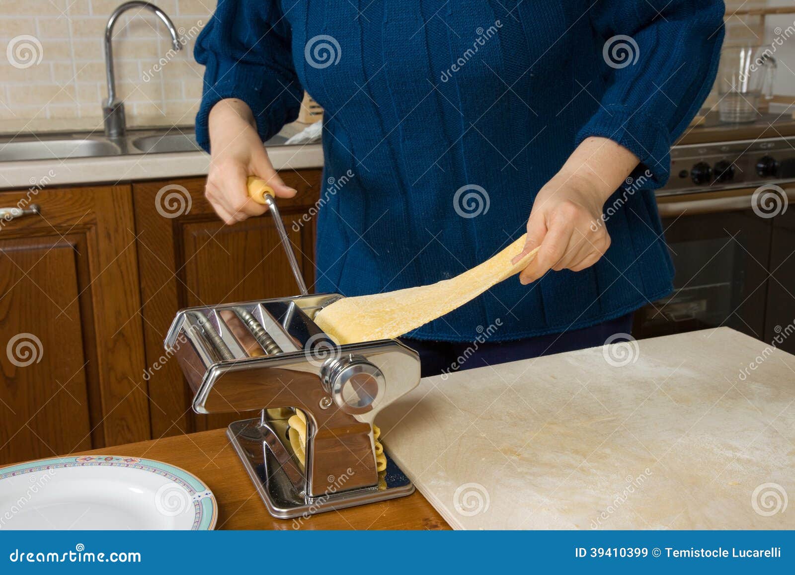 Making pasta stock image. Image of homemade, recipe, food - 39410399