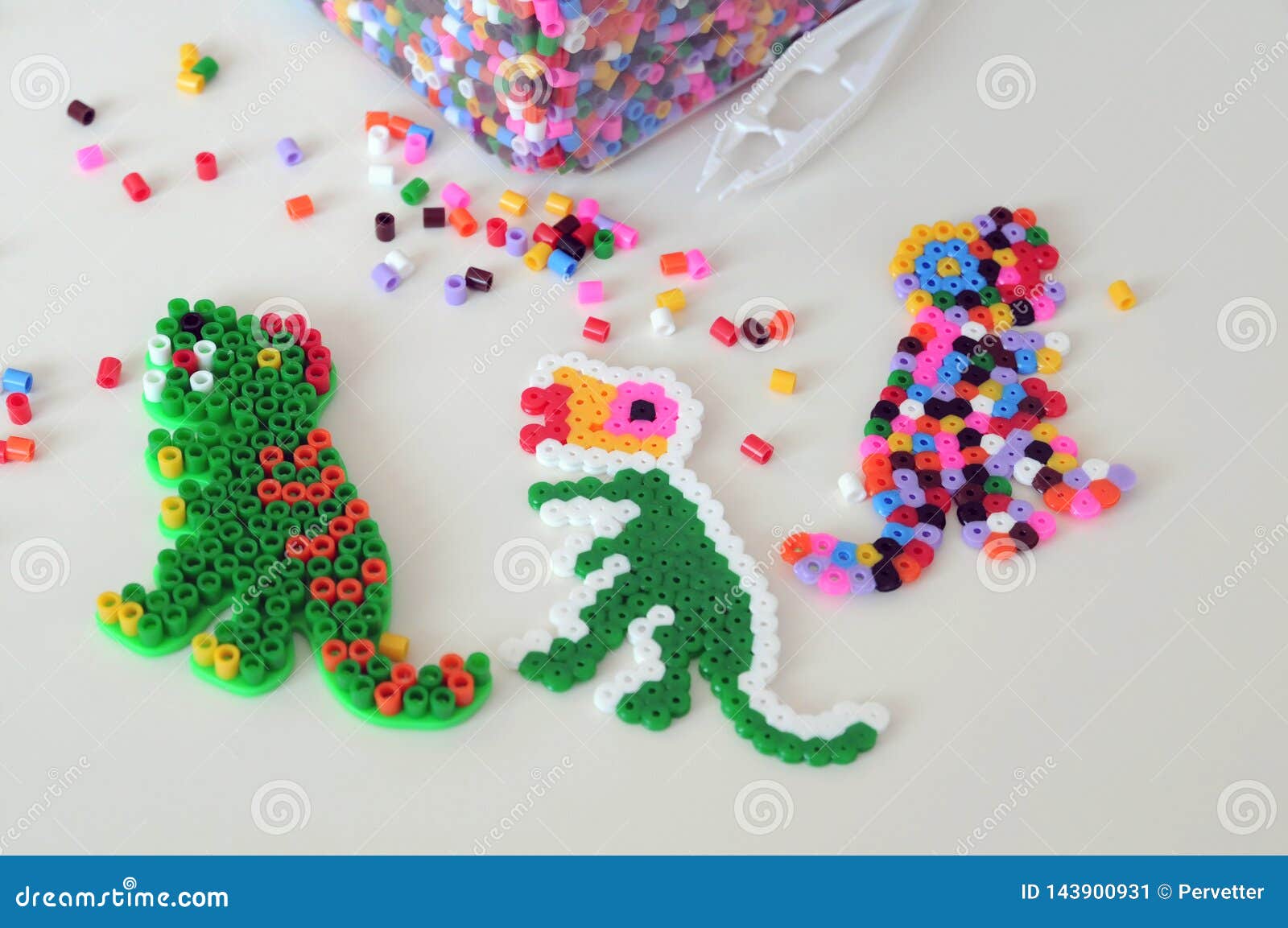 Making From Perler Beads, Montessori Game For Children Royalty-Free ...