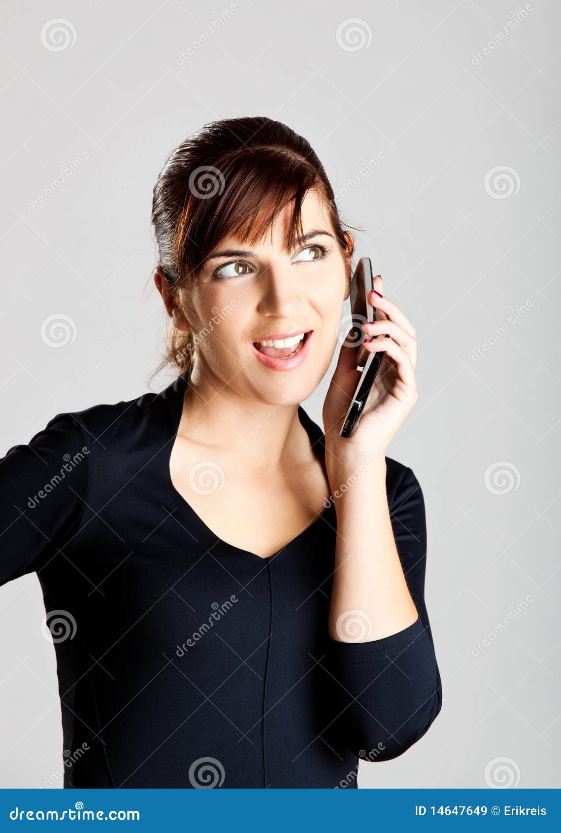 Making a phone call stock image. Image of elegant, looking - 14647649