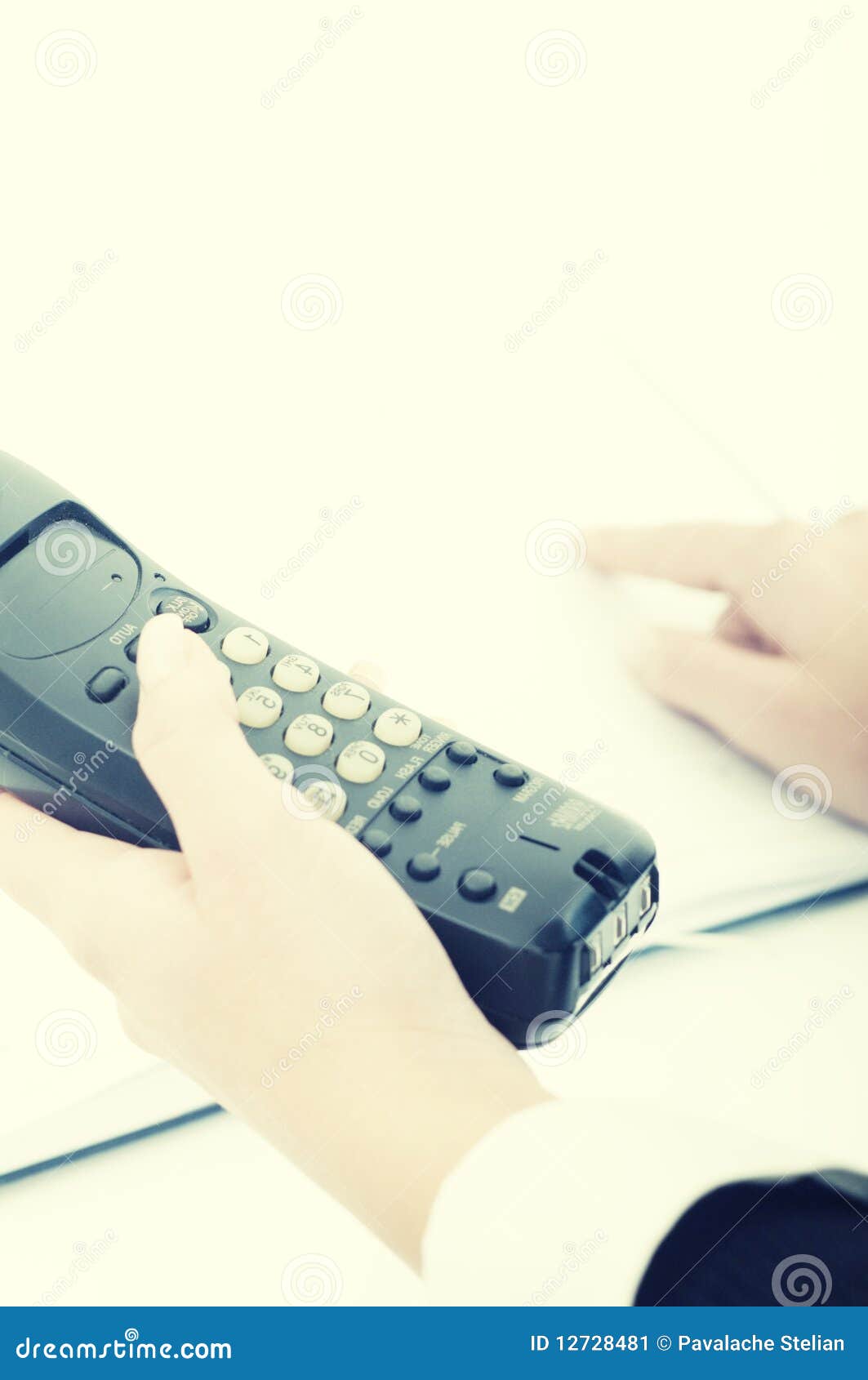 Making a Phone Call at the Office Stock Image - Image of appliances ...
