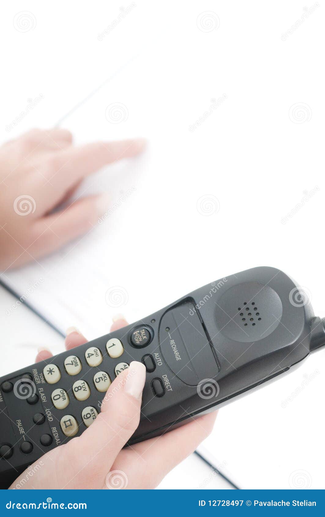 Making a Phone Call at the Office Stock Image - Image of communication ...