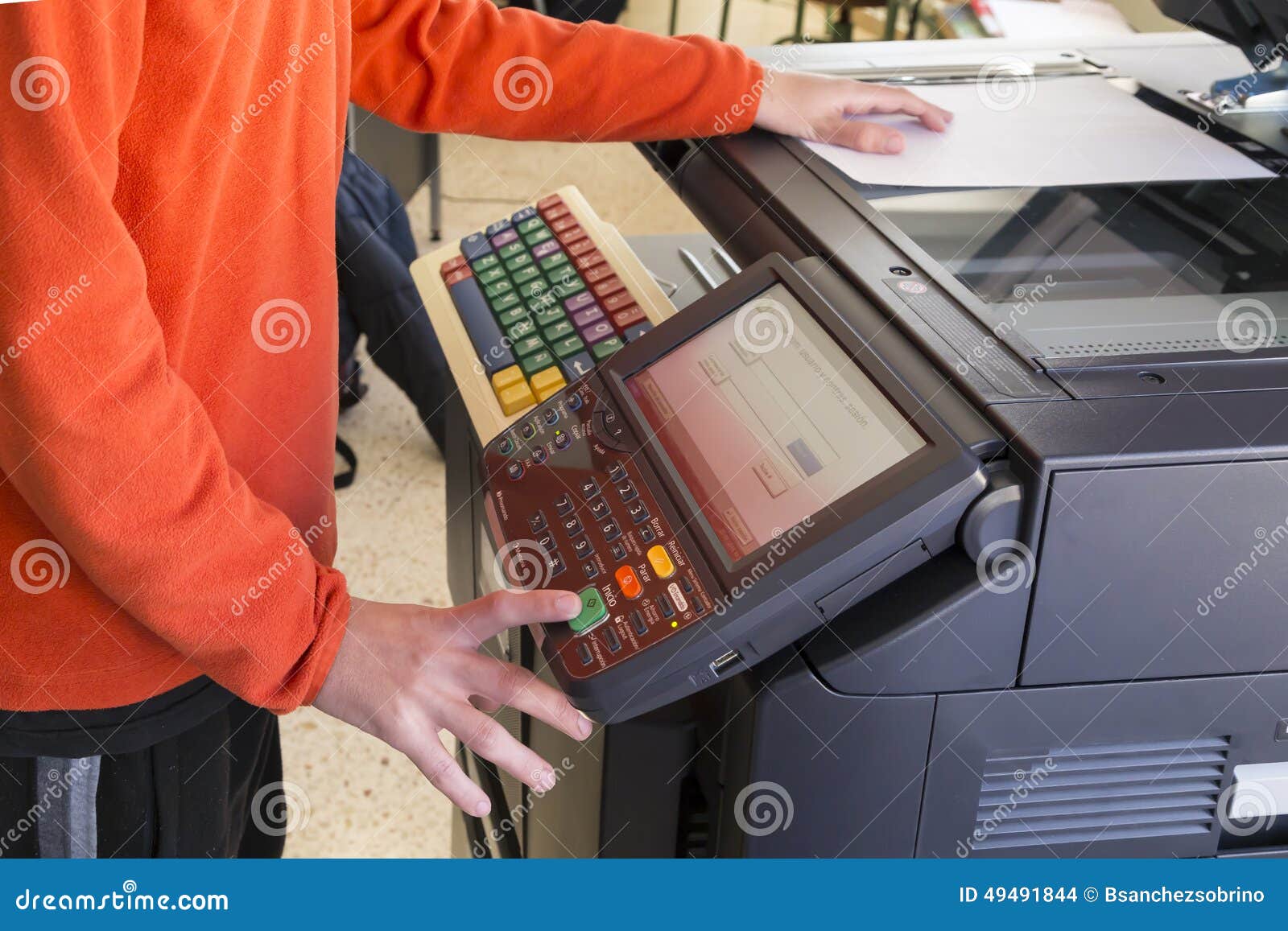 Making photocopies stock photo. Image of screen, technology - 49491844