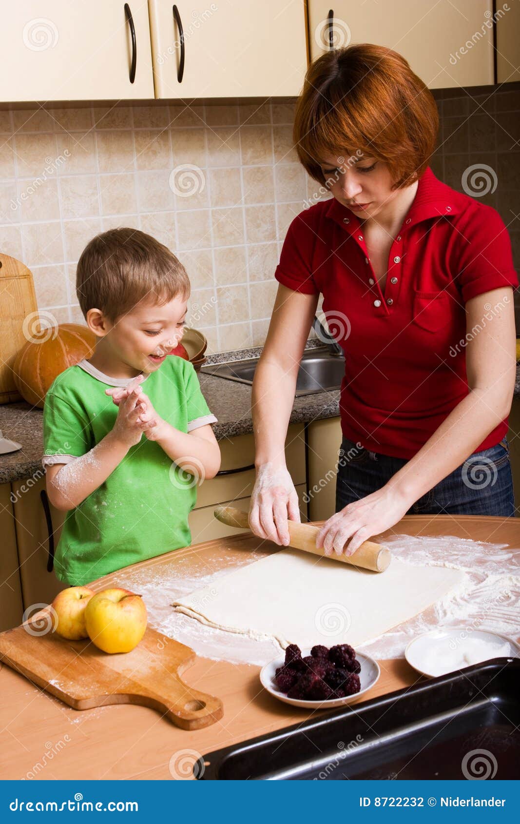 Making pie stock photo. Image of food, caucasian, indoors - 8722232