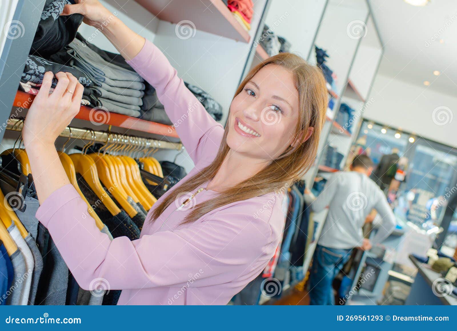 She making pile clothing stock image. Image of trend - 269561293