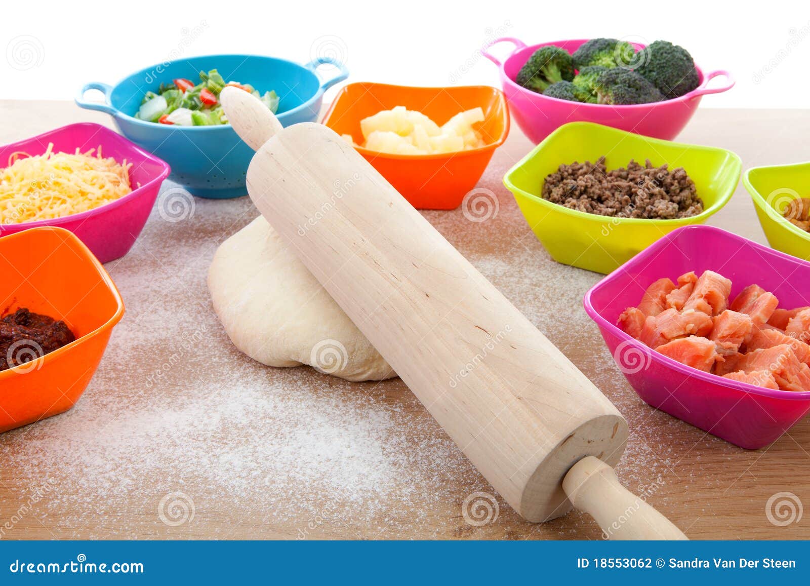 Making pizza stock photo. Image of broccoli, cutting - 18553062