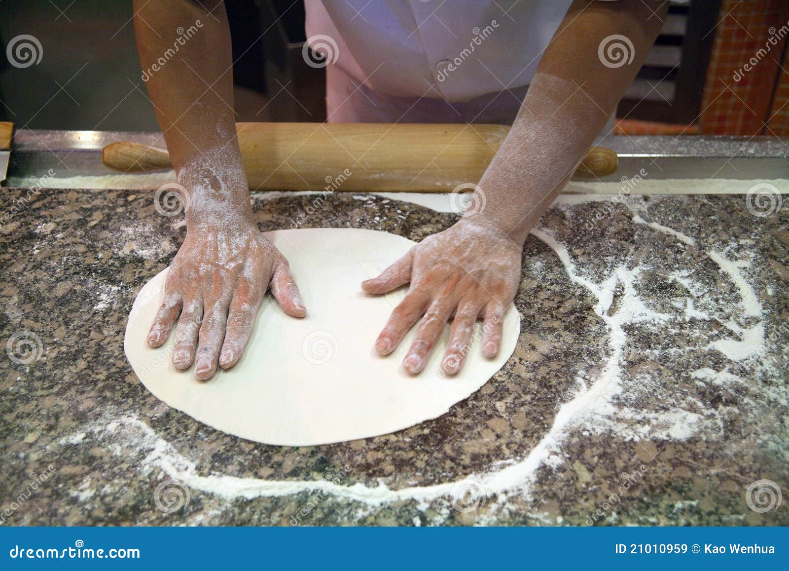 Making pizza stock image. Image of lunch, chef, making - 21010959