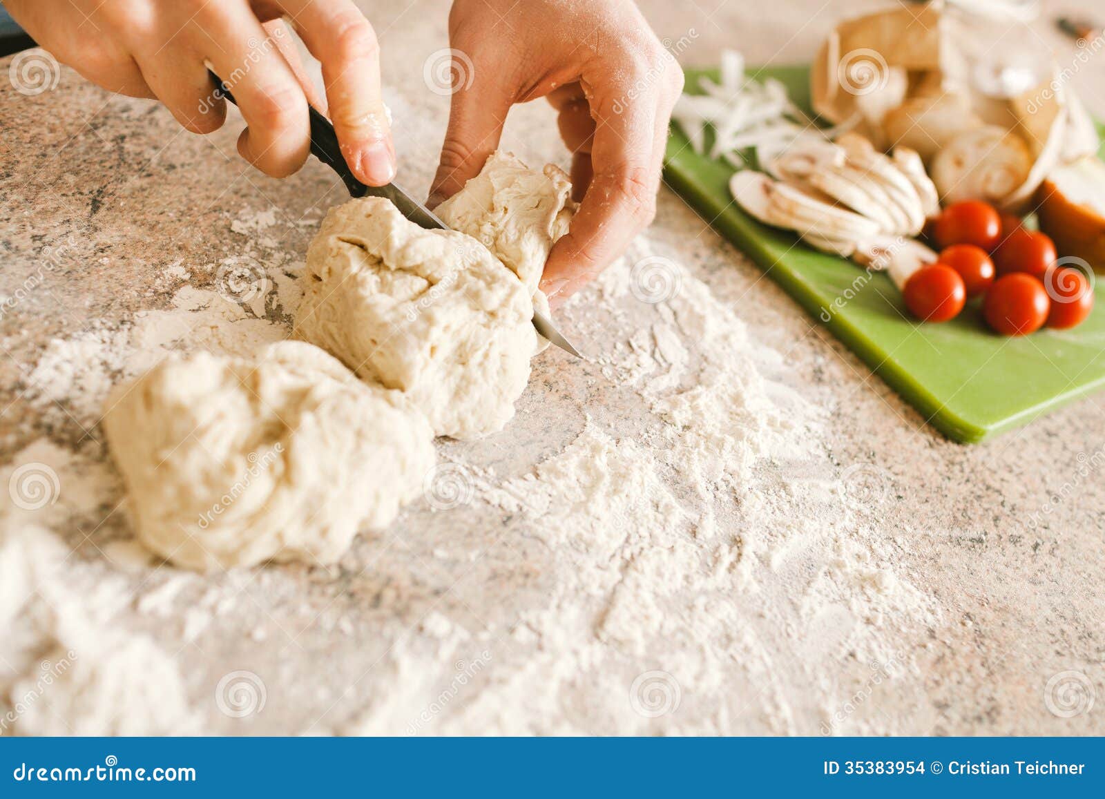 Making Pizza stock photo. Image of kneading, pizza, making - 35383954