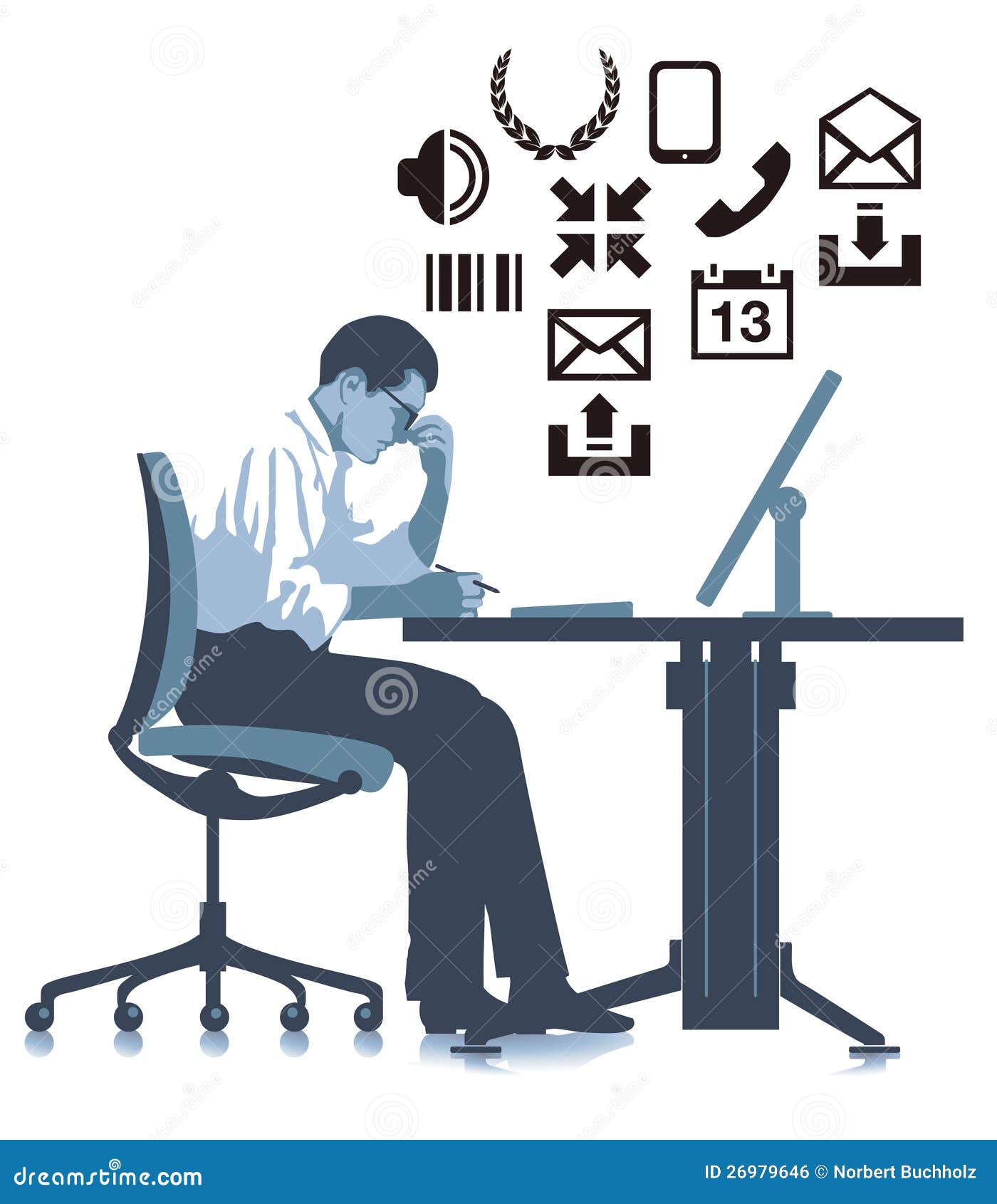 Making plans stock vector. Illustration of mission, table - 26979646