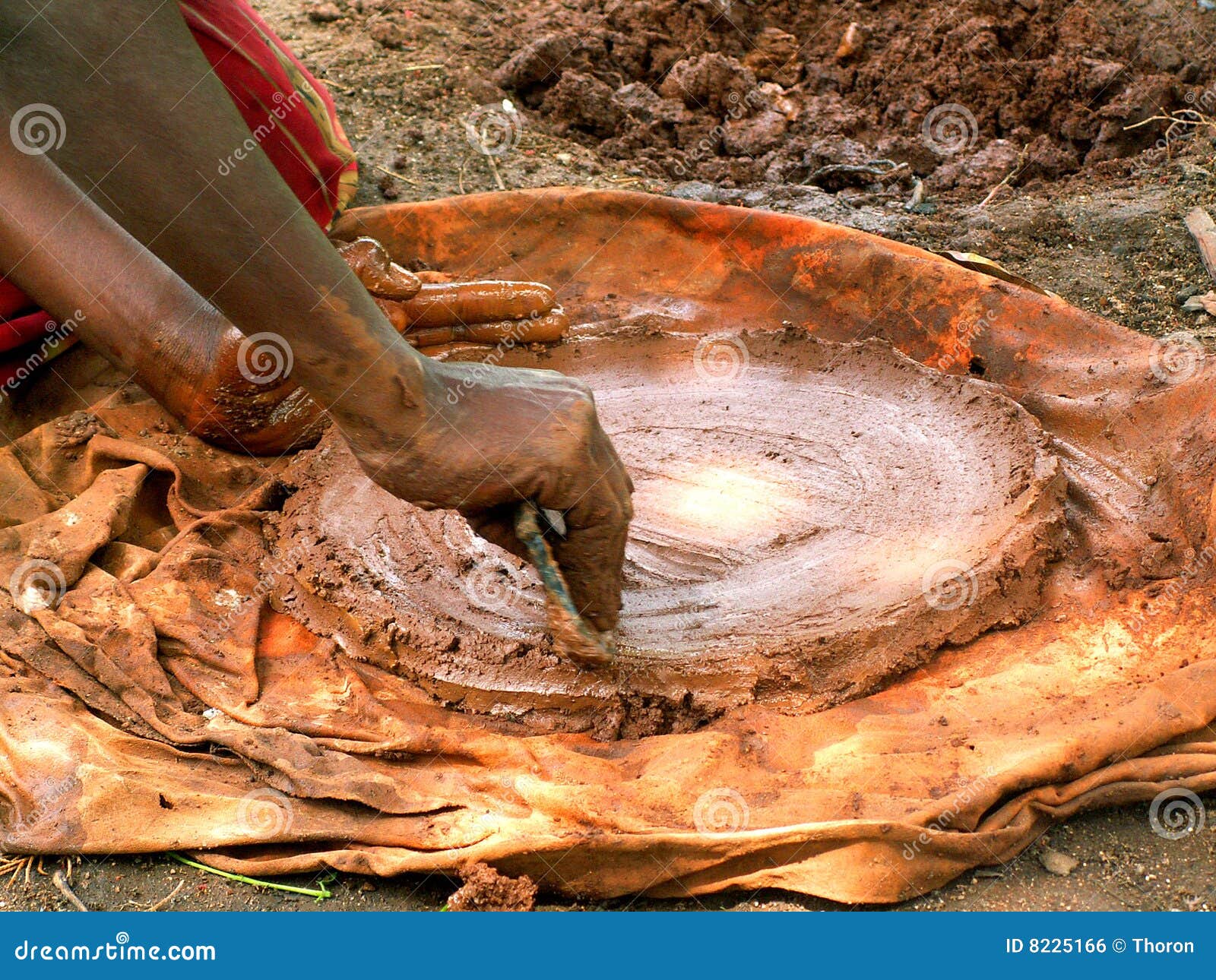 Making a plate stock photo. Image of primitive, making - 8225166