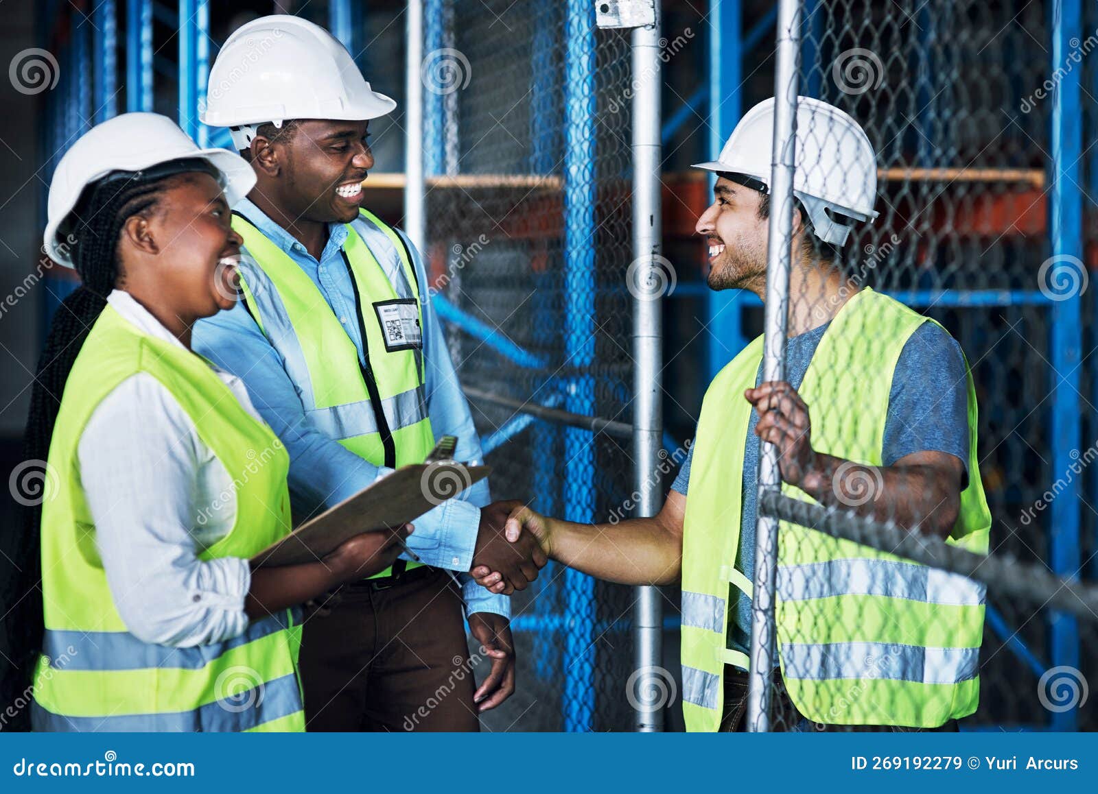 Making a Positive Impact with a Strong Partnership. Builders Shaking ...