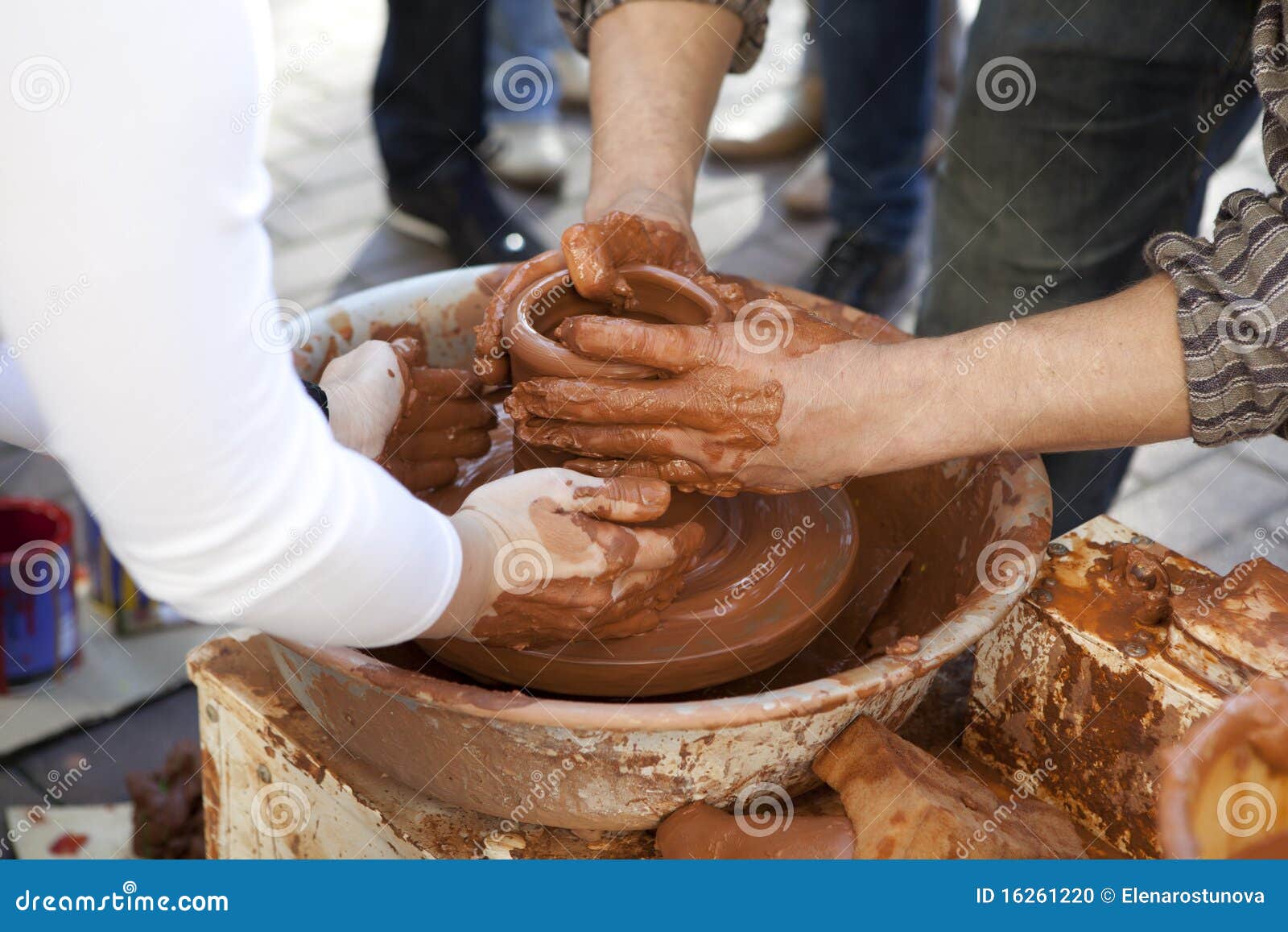 Making a pot stock photo. Image of closeup, loam, pottery - 16261220