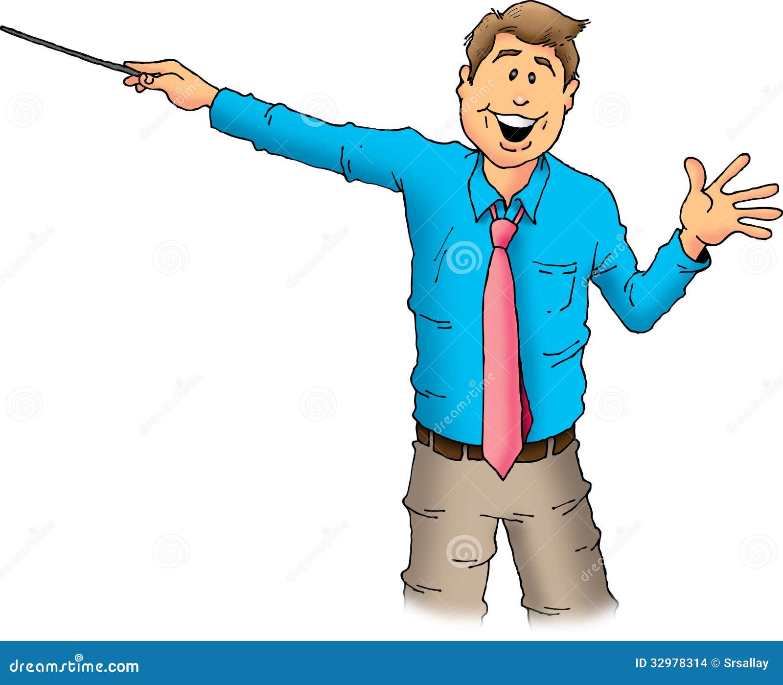 Making a Presentation stock illustration. Illustration of teacher ...