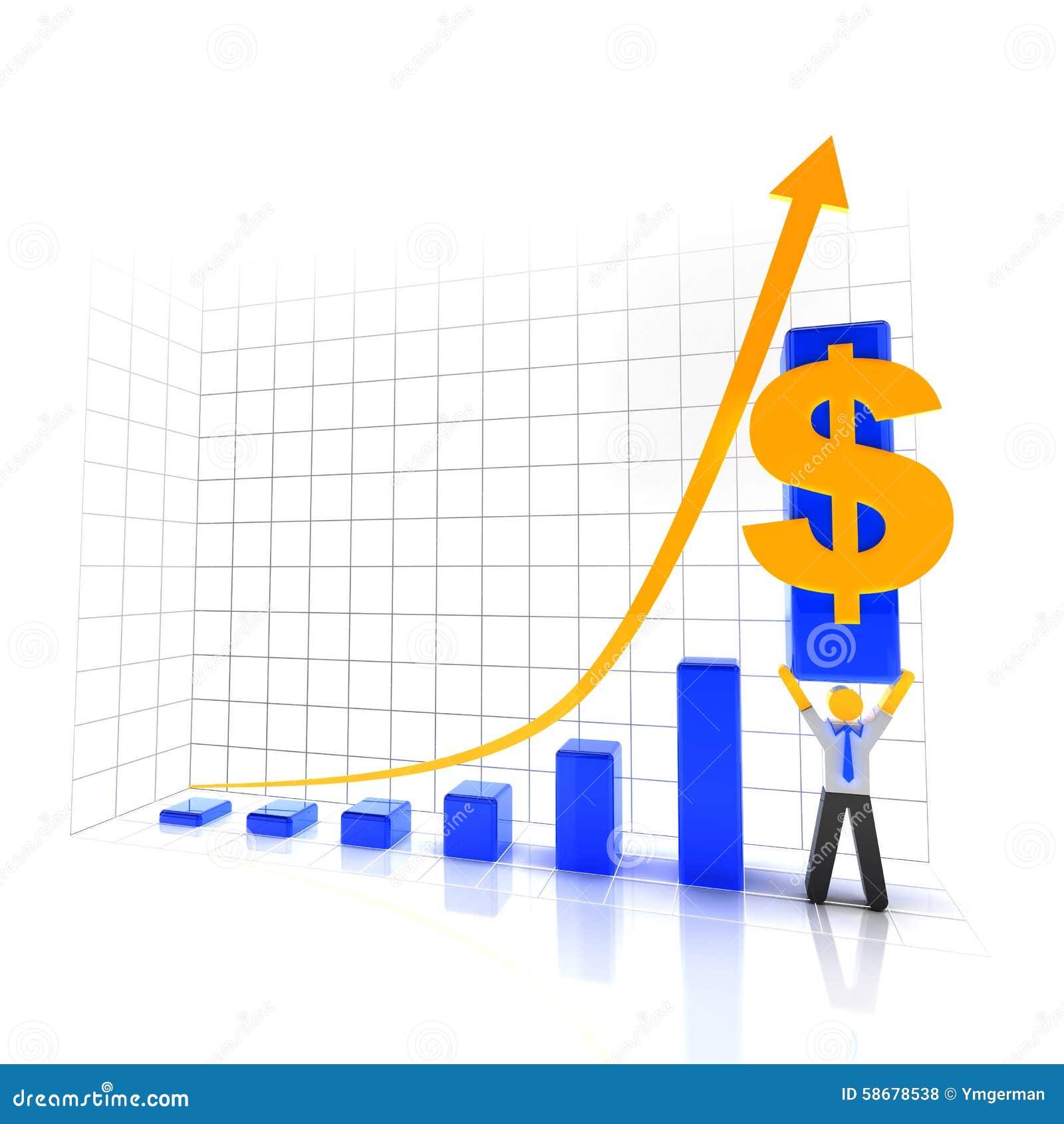 Making profit and success stock illustration. Illustration of business ...