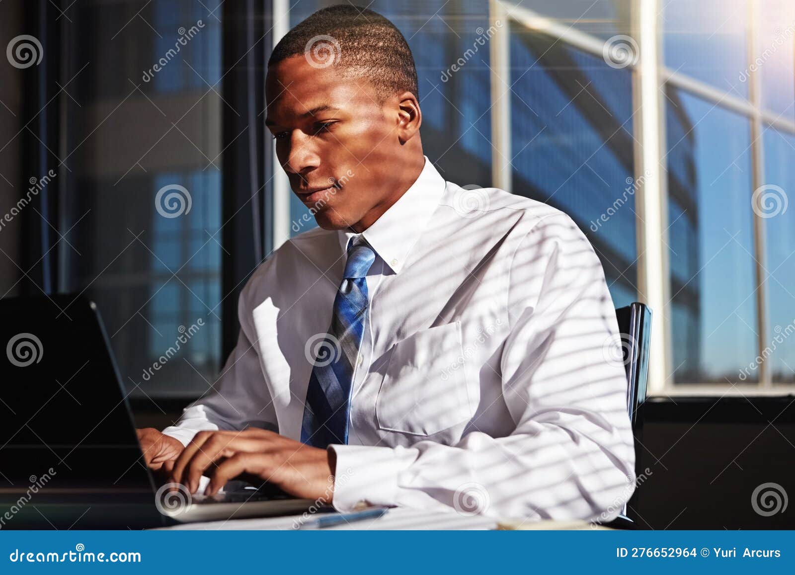 Making Progress with the Help of Technology. a Businessman Using His ...