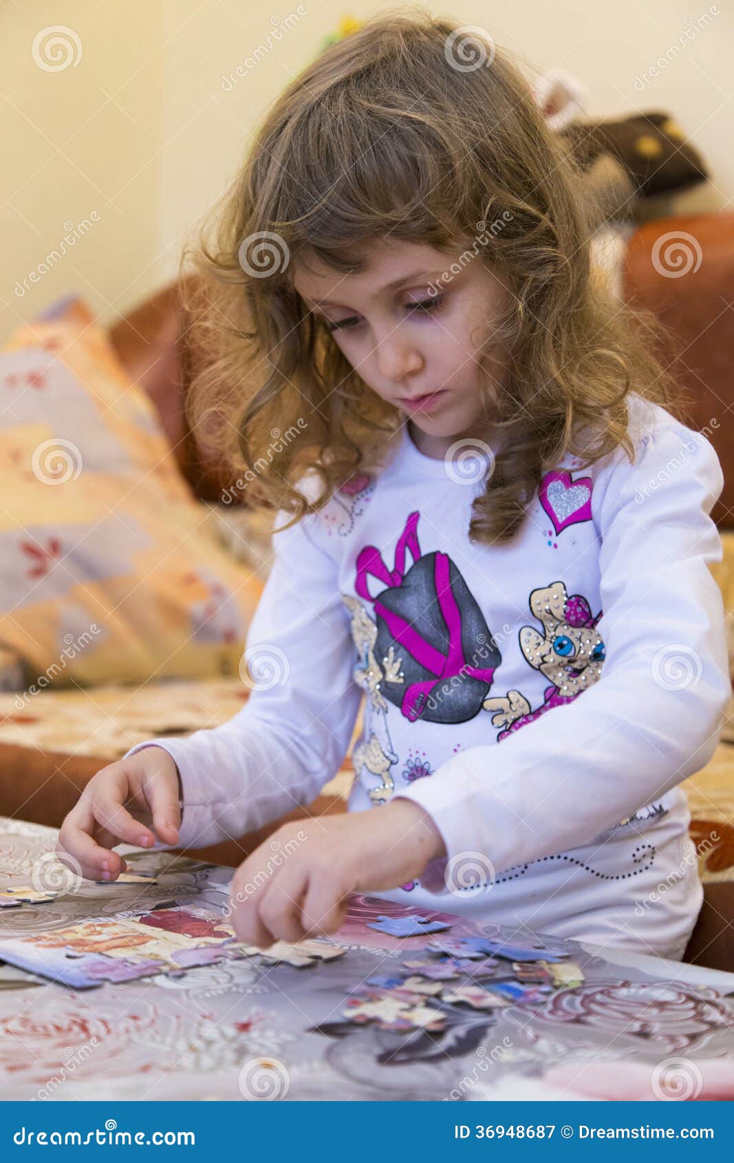 Making puzzle stock image. Image of children, concentration - 36948687