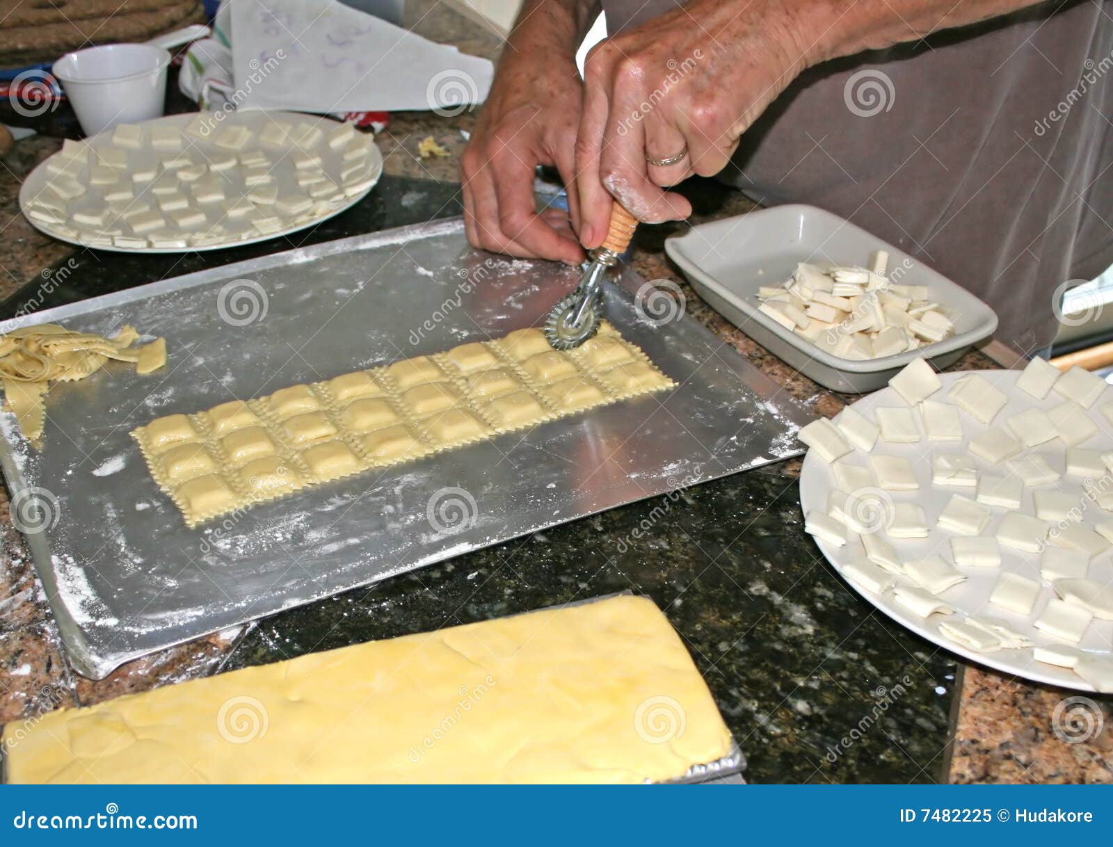 Making ravioli stock image. Image of herbs, healthy, italian - 7482225