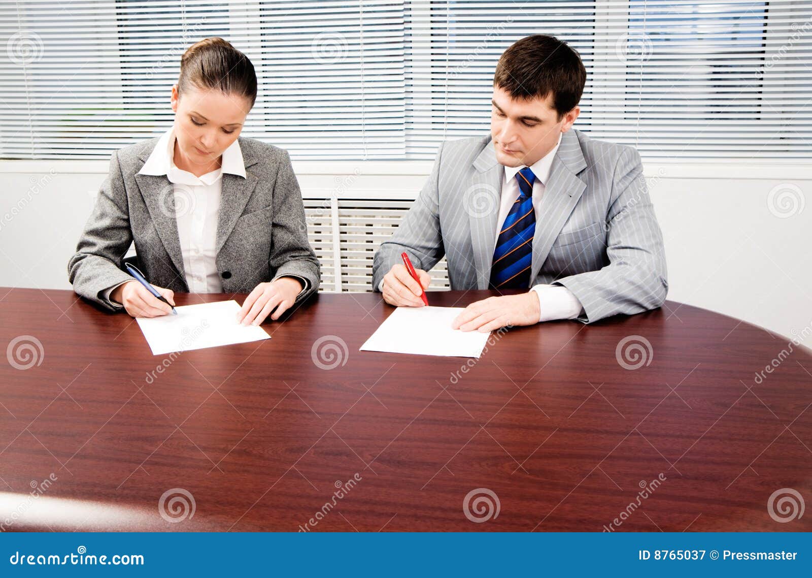 Making report stock image. Image of female, agreement - 8765037