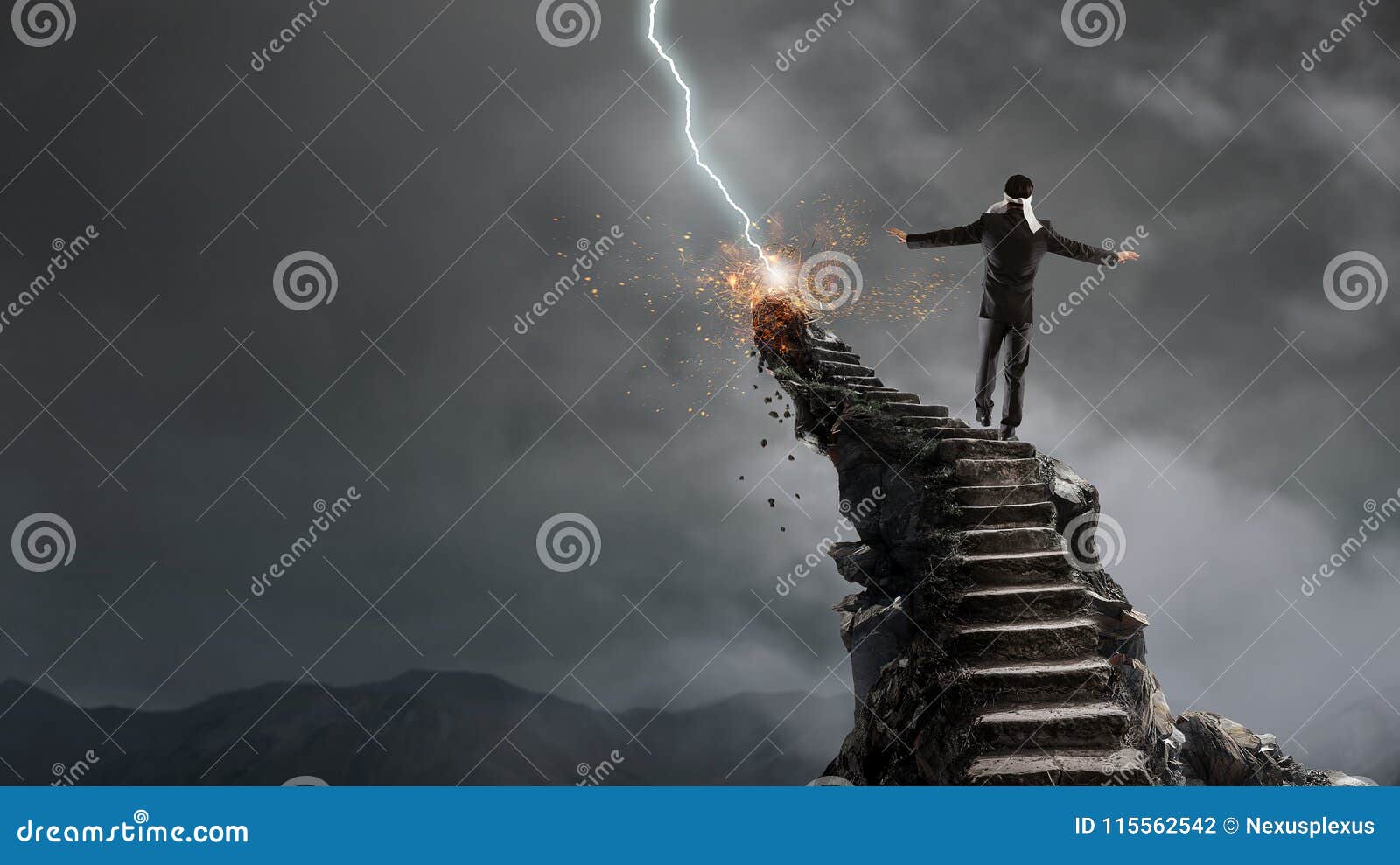 Making Risky Steps. Mixed Media Stock Photo - Image of risk, vulnerable ...
