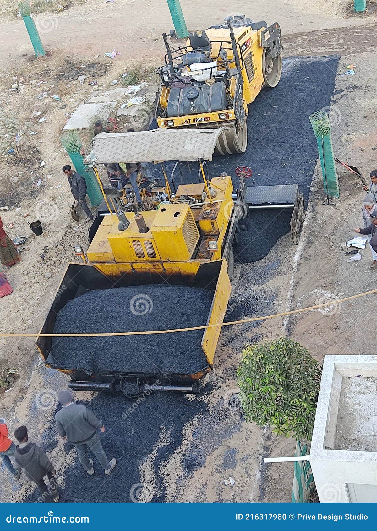 Making a Road Construction Work Editorial Image - Image of highway ...