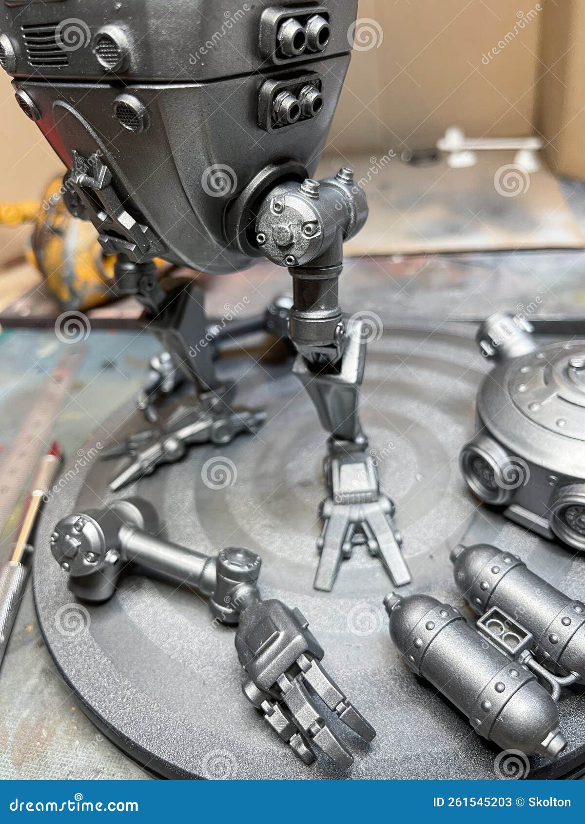 Making a Robot with a Resin 3d Printer Stock Image - Image of ...