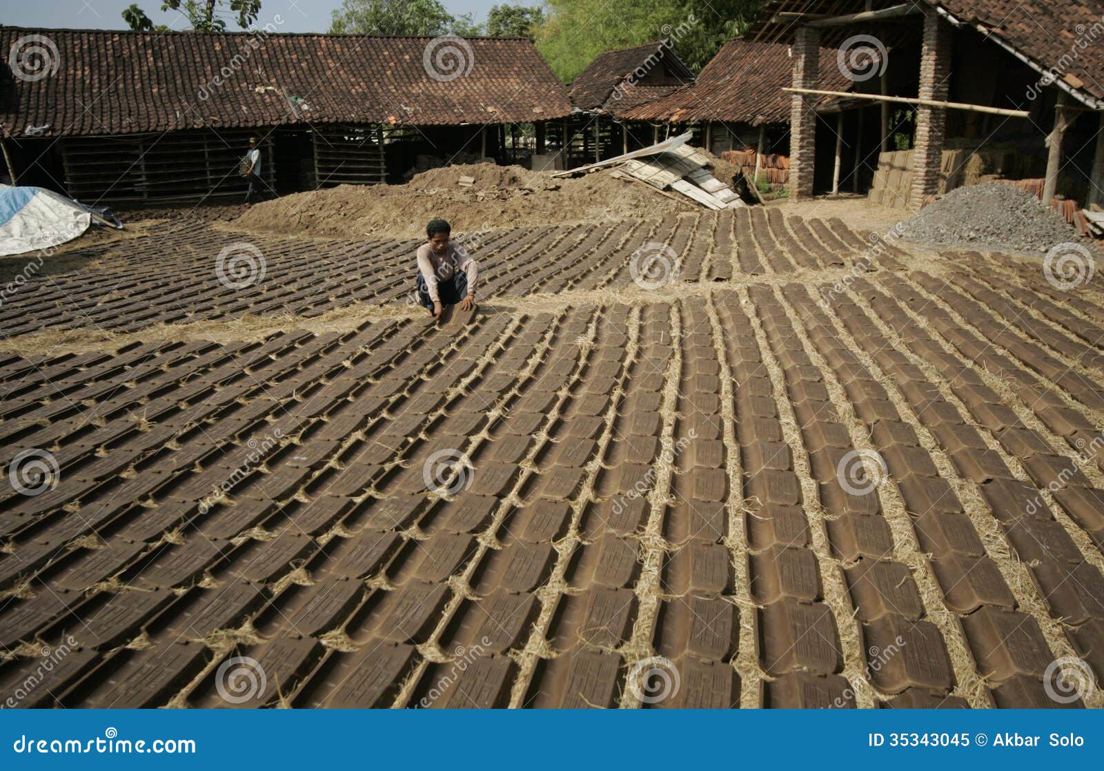 Making roof tile editorial image. Image of making, tile - 35343045