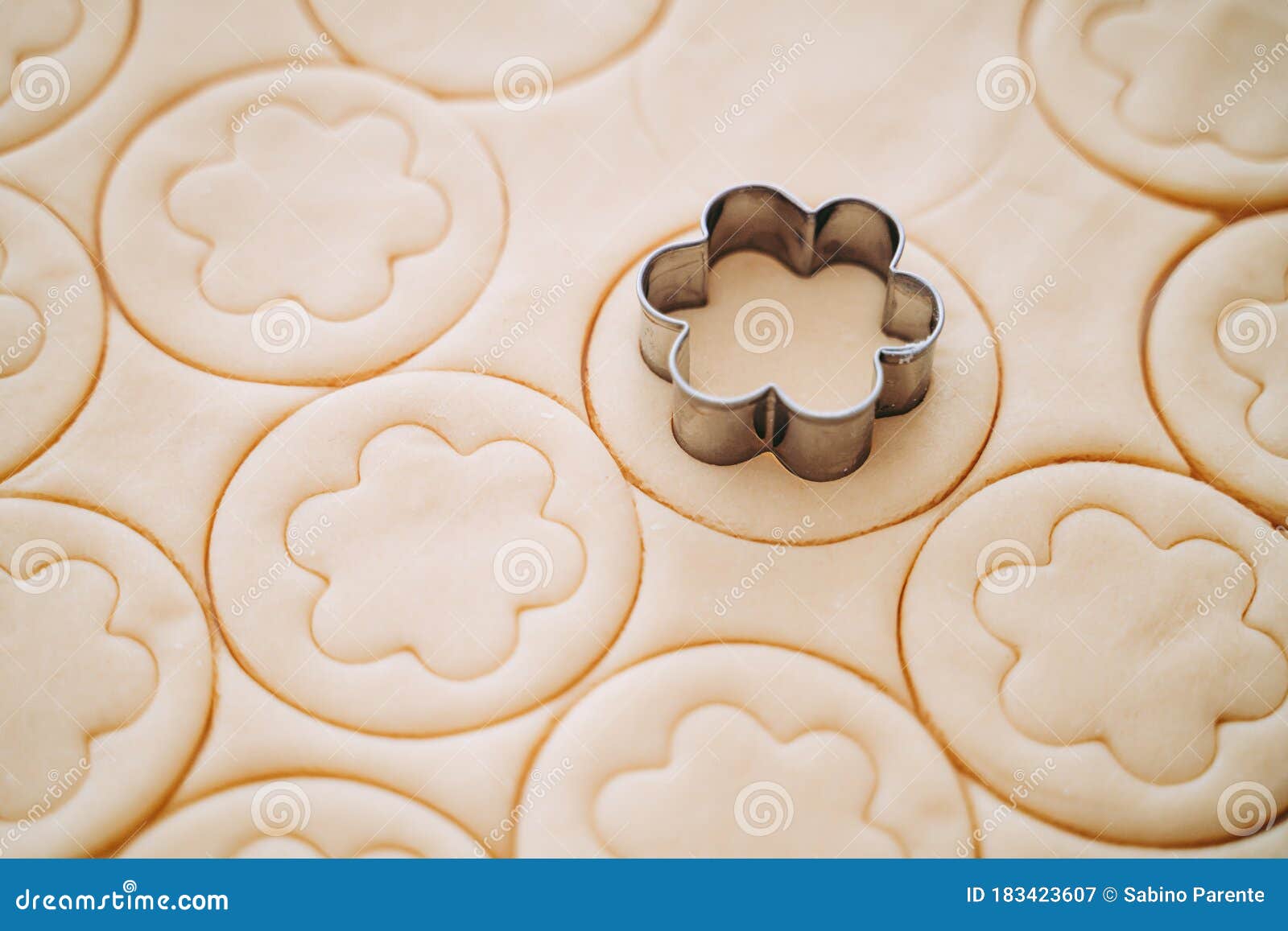 Making of Round Shortcrust Cookies Stock Image - Image of healthy ...