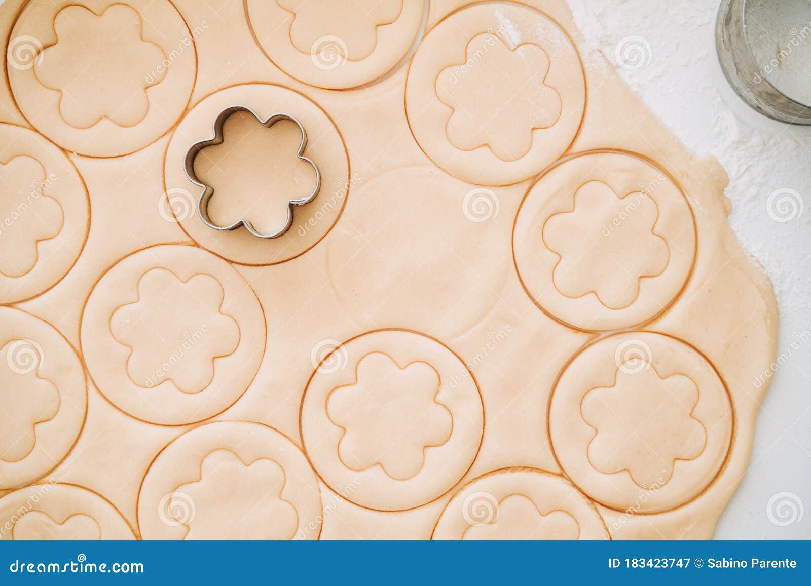 Making of Round Shortcrust Cookies Stock Image - Image of sweet, recipe ...
