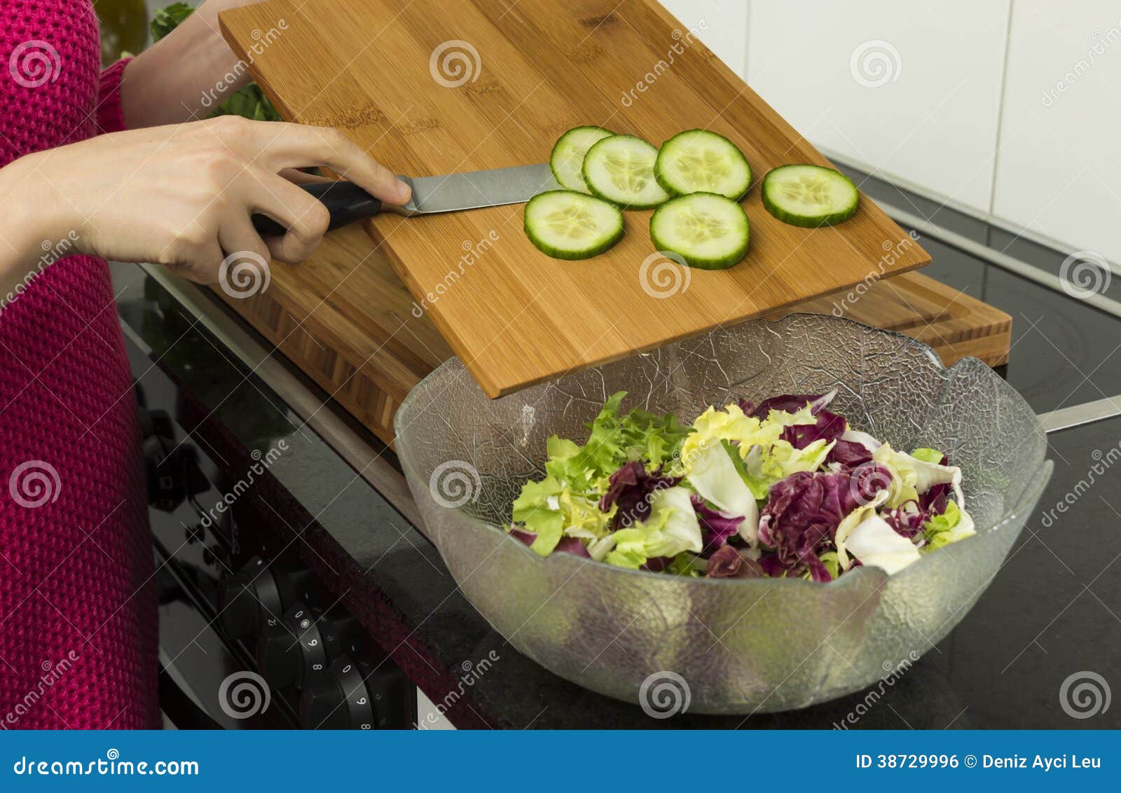 Making a salad stock photo. Image of food, meal, years - 38729996