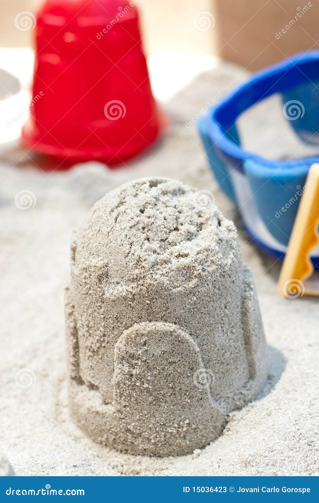Making Sand Castles stock image. Image of beach, childhood - 15036423