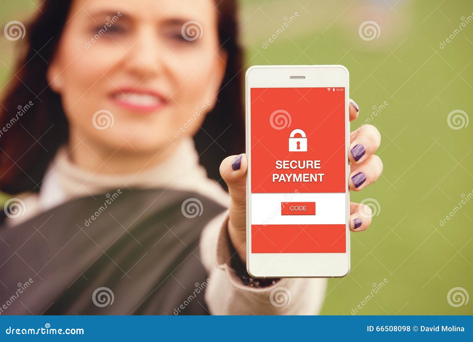 Making a Secure Payment with a Mobile Phone. Stock Photo - Image of ...