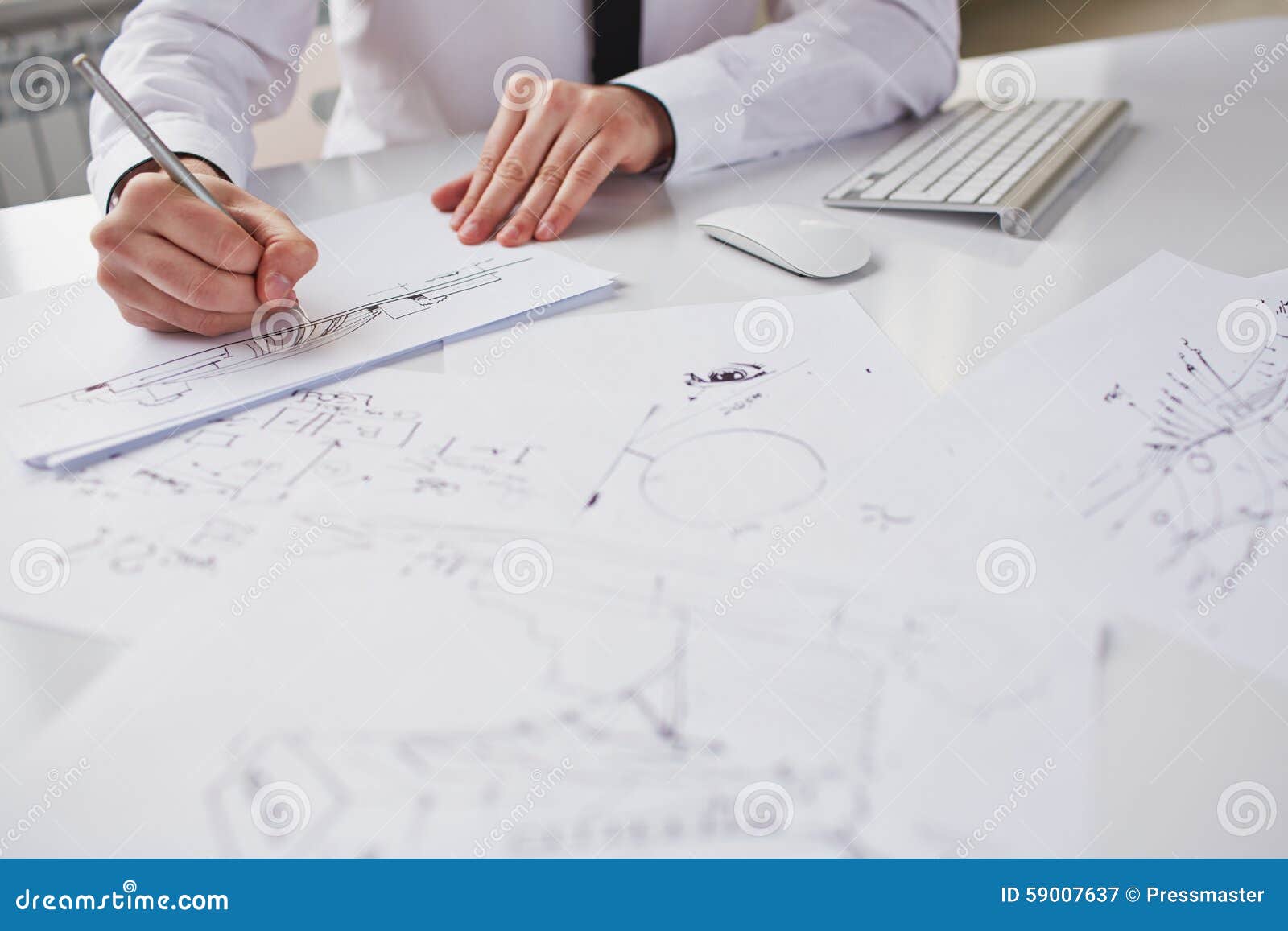Making sketches stock image. Image of human, housing - 59007637