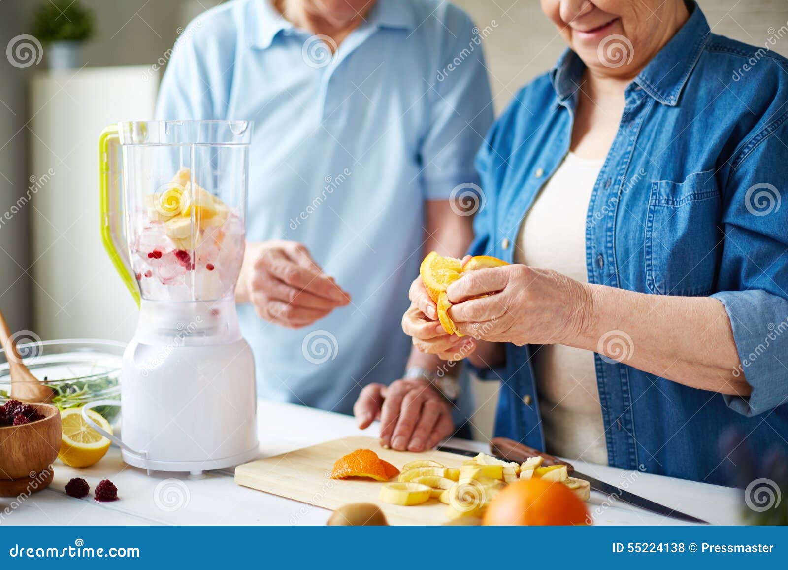 Making smoothie stock photo. Image of retired, hand, husband - 55224138