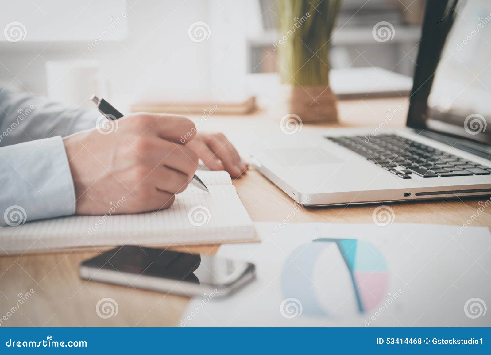 Making some urgent notes. stock photo. Image of desk - 53414468