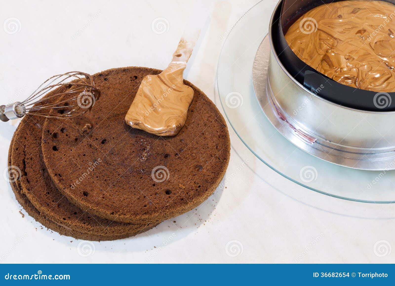 Making Sponge cake stock photo. Image of appetizer, cooking - 36682654